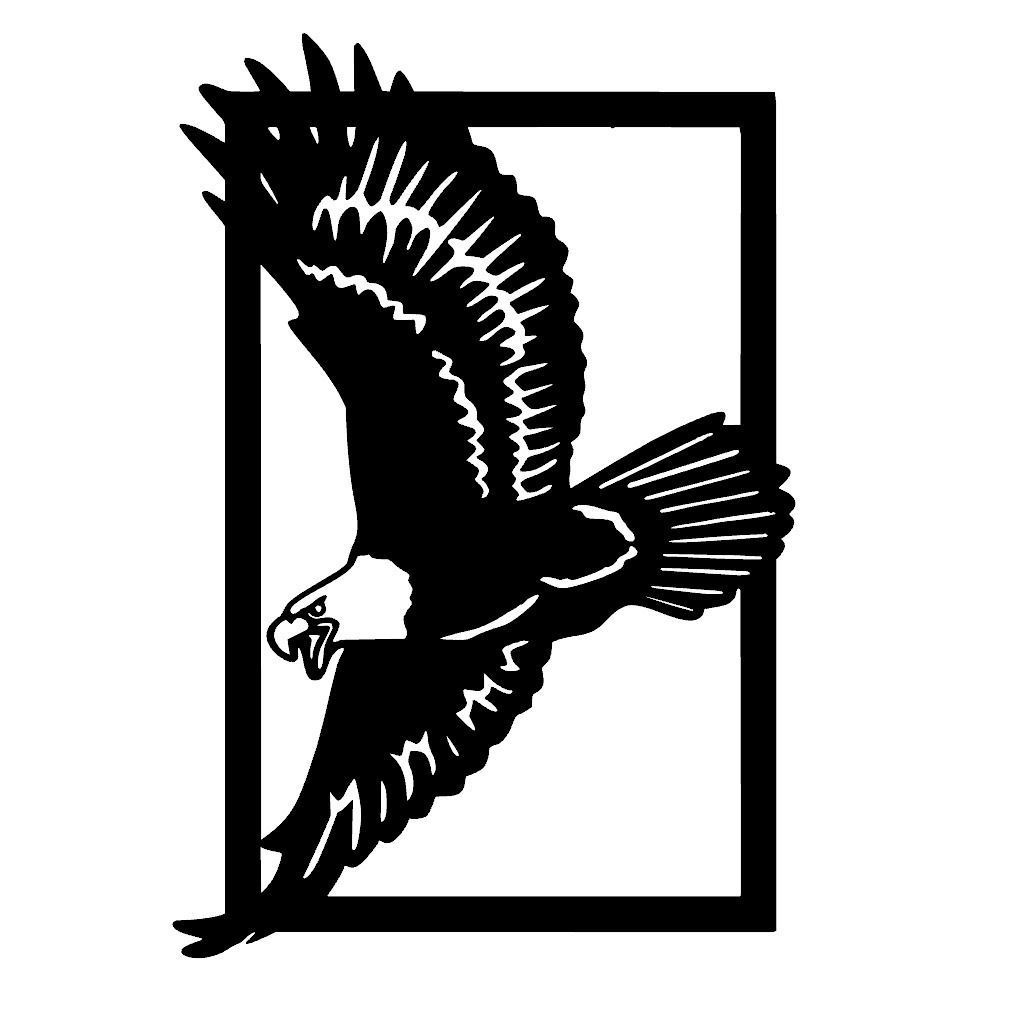 Eagle Wall Sculpture 2D 3D model 3D printable | CGTrader