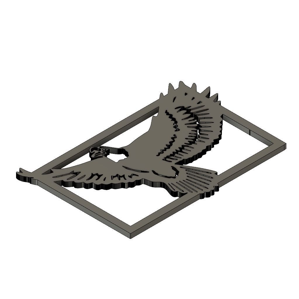 Eagle Wall Sculpture 2D 3D model 3D printable | CGTrader