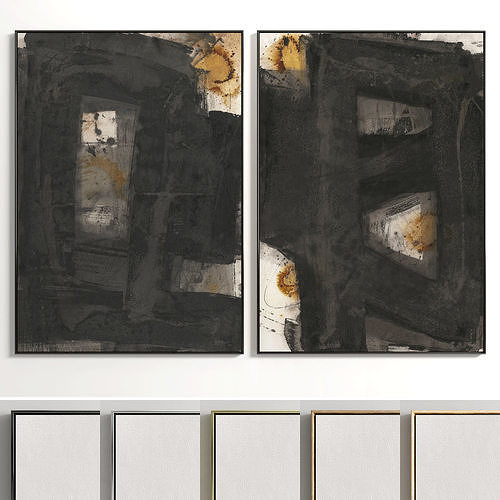 3D model Plaster Two Photo Frame 67 VR / AR / low-poly | CGTrader