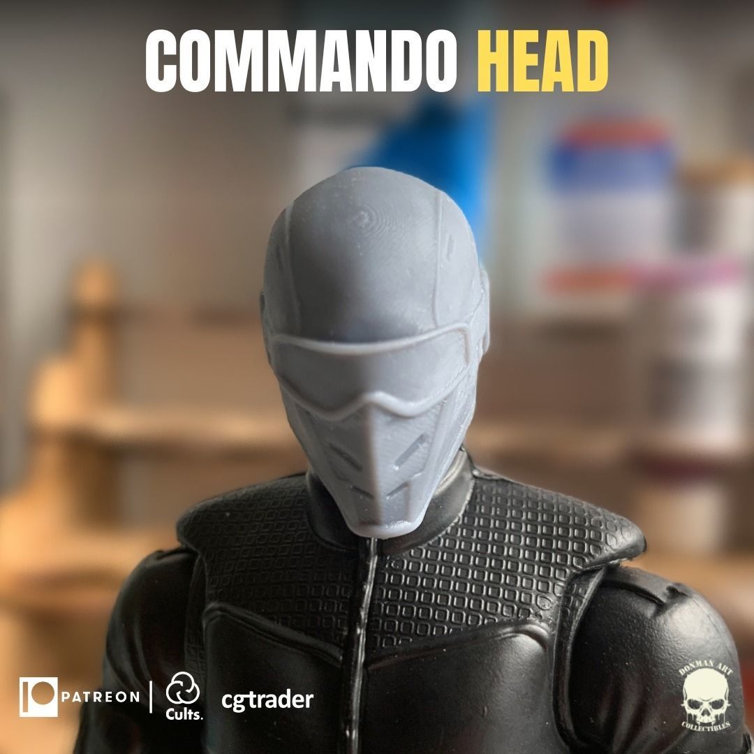 Commando head 3D printable File For Action Figures 3D model 3D ...