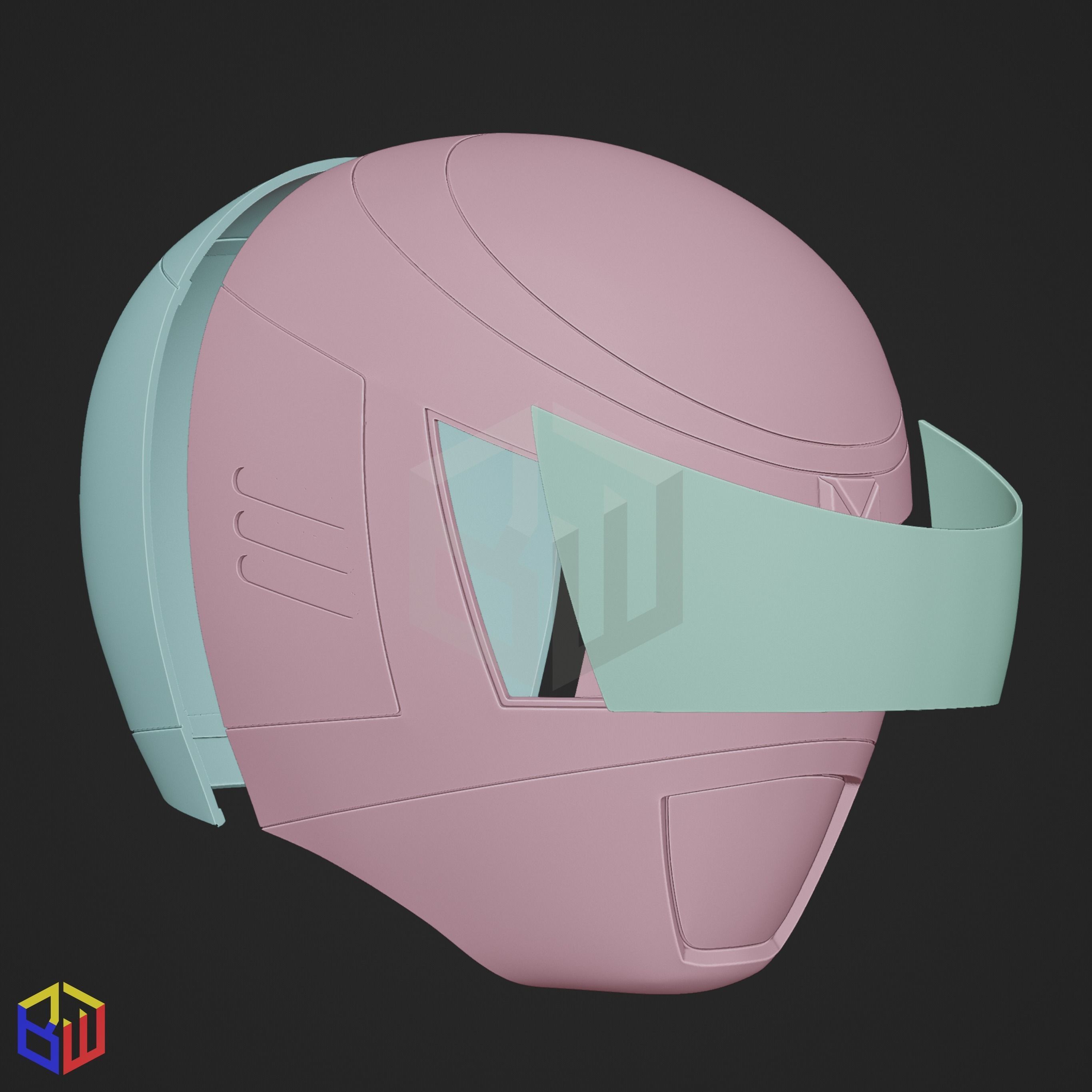 Power Rangers In Space Red Ranger Helmet 3D model 3D printable | CGTrader