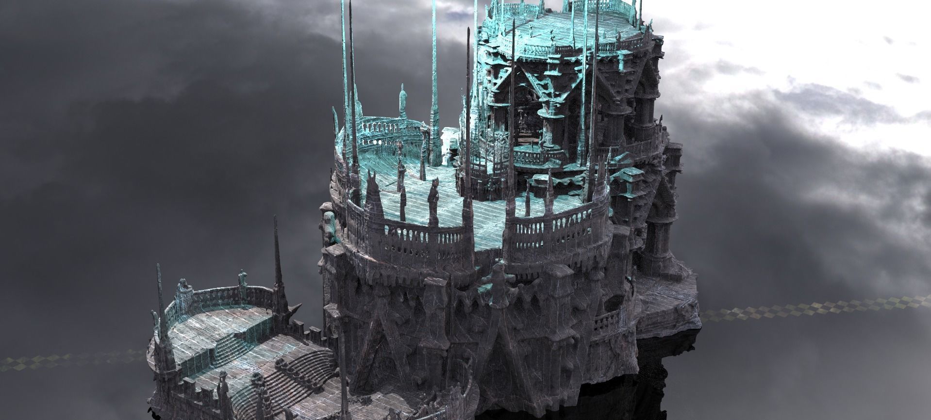 Poseidon ruins Platforms Kitbash 3D model | CGTrader