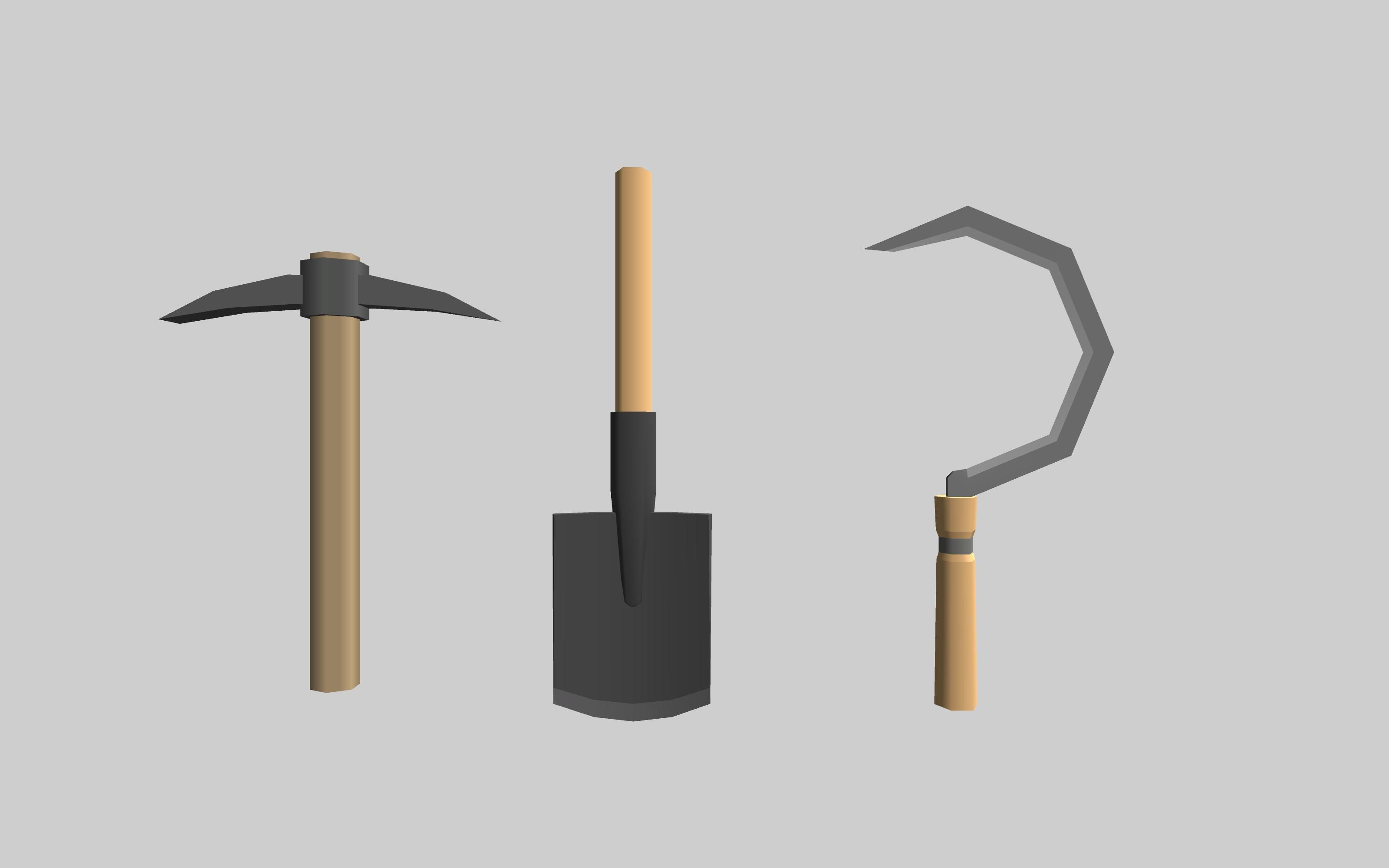 3D model Low poly Melee and Tools VR / AR / low-poly | CGTrader