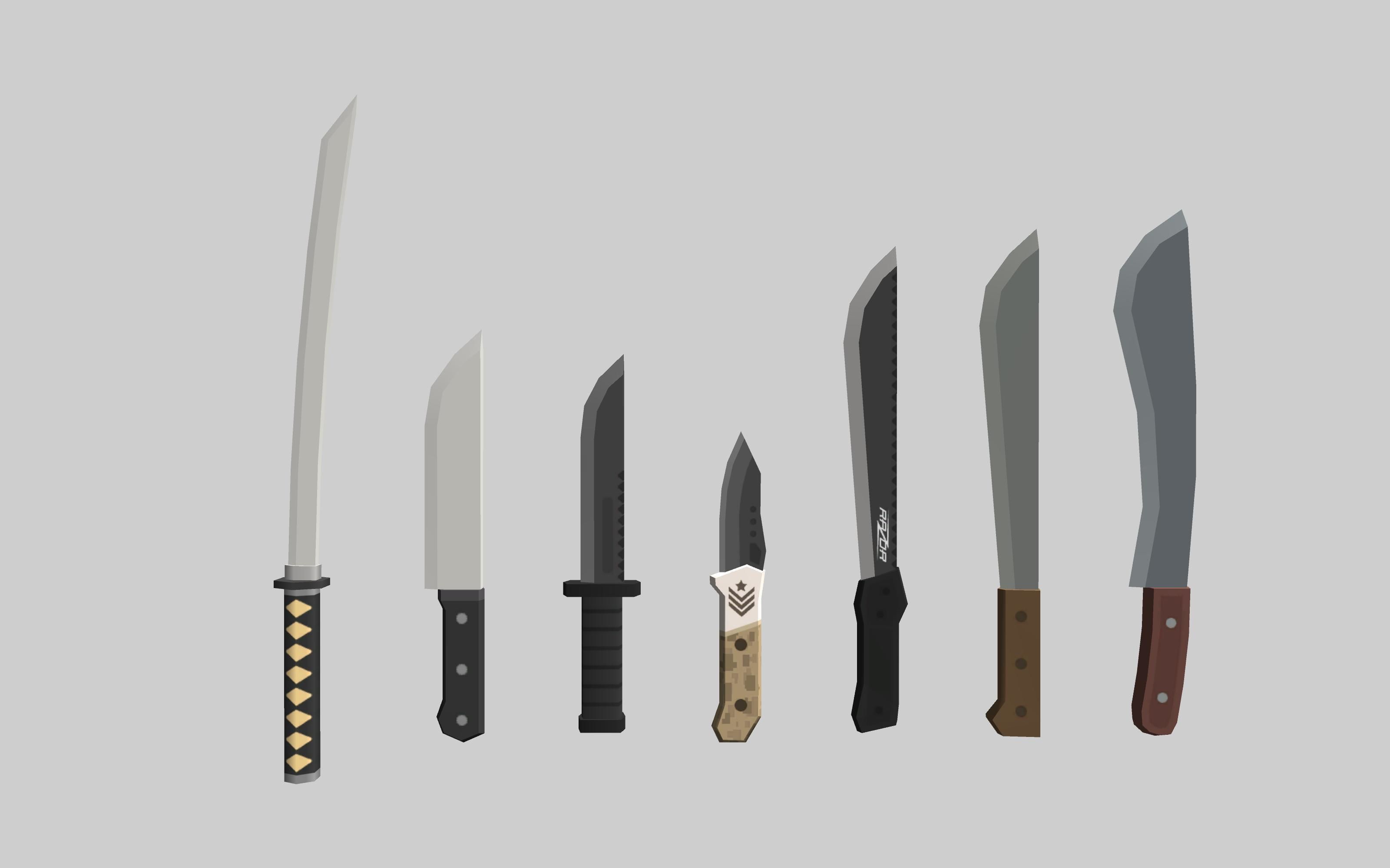 3D model Low poly Melee and Tools VR / AR / low-poly | CGTrader