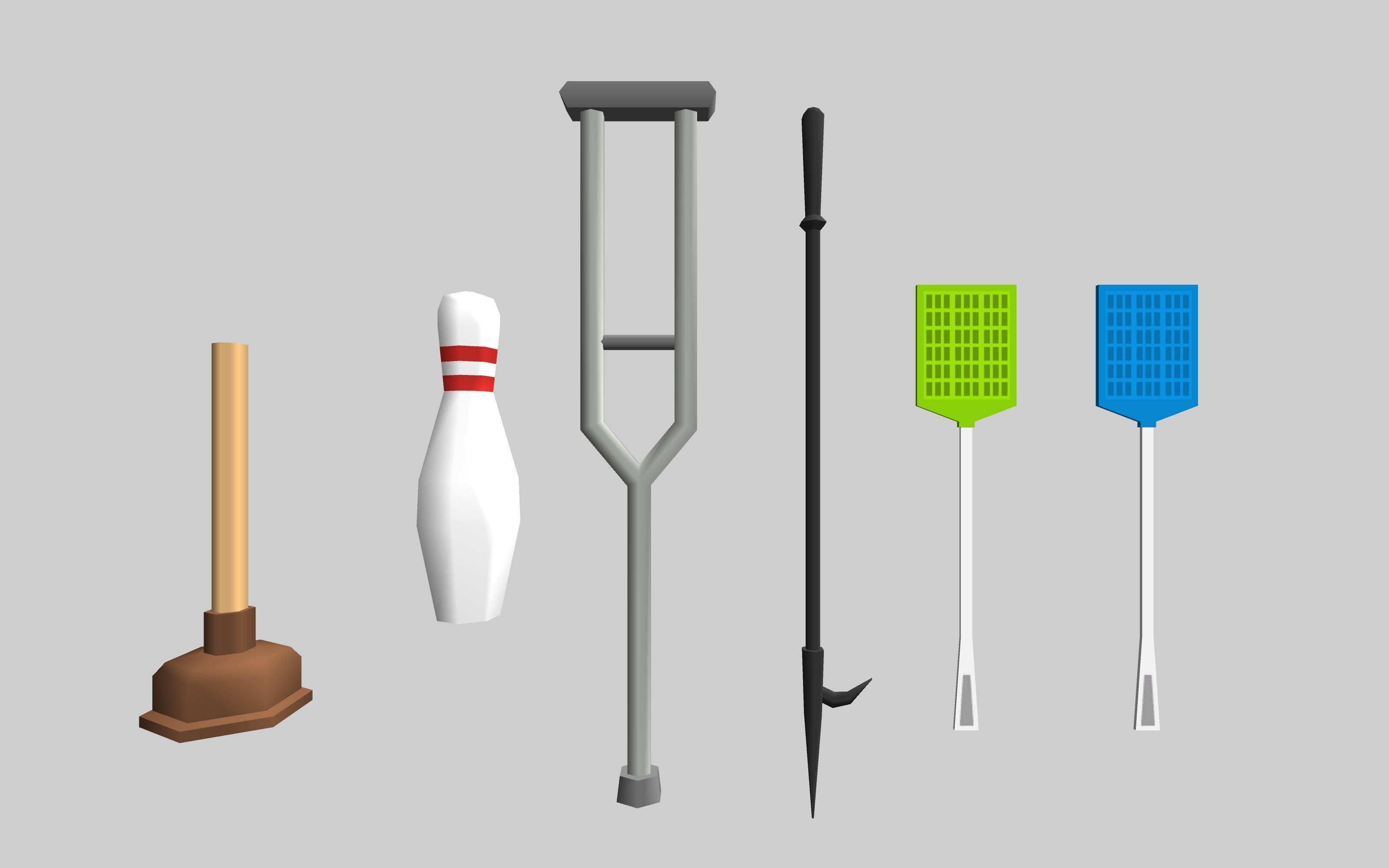 3D model Low poly Melee and Tools VR / AR / low-poly | CGTrader