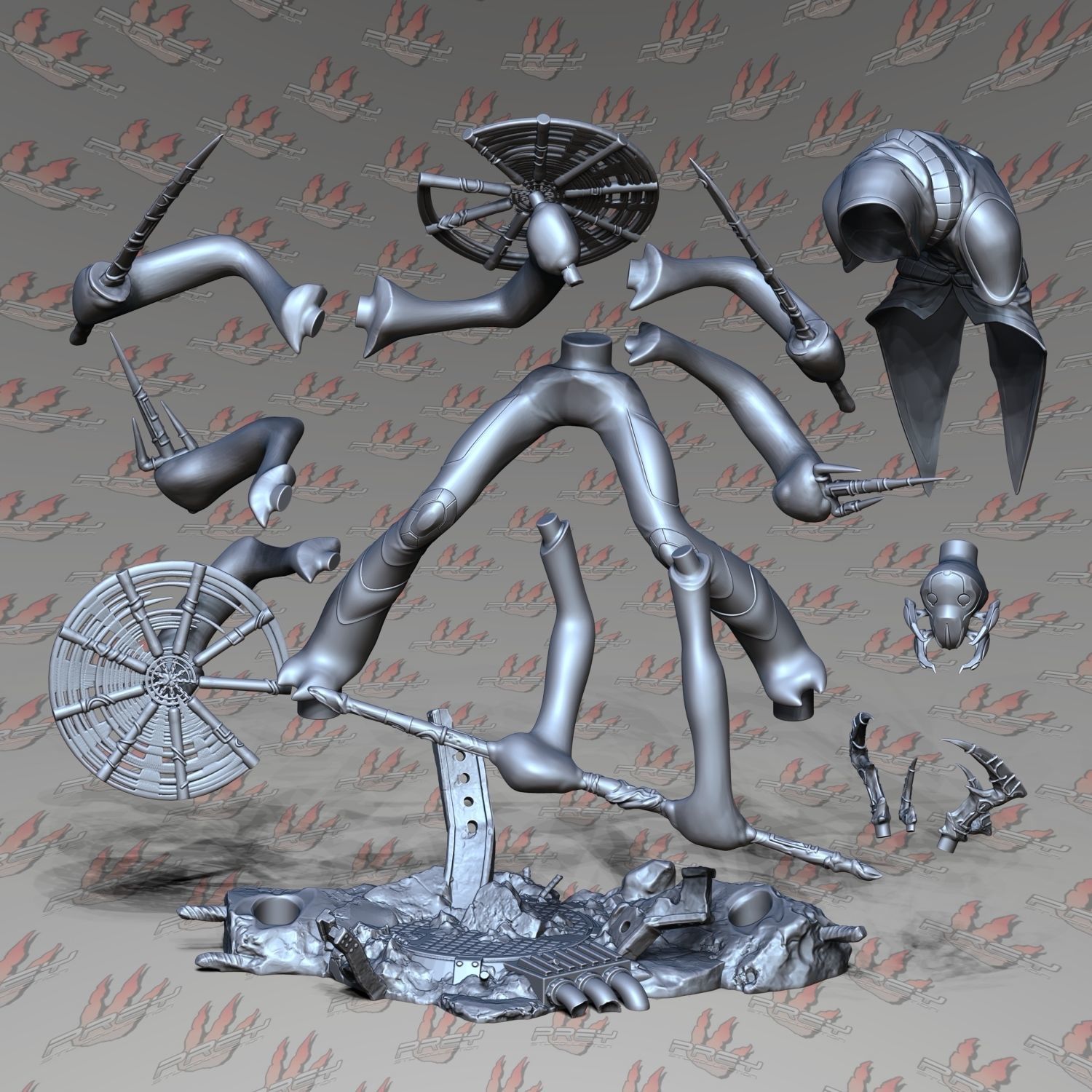 HAKK-R 1-10 SCALE PRESUPPORTED 3D model 3D printable | CGTrader