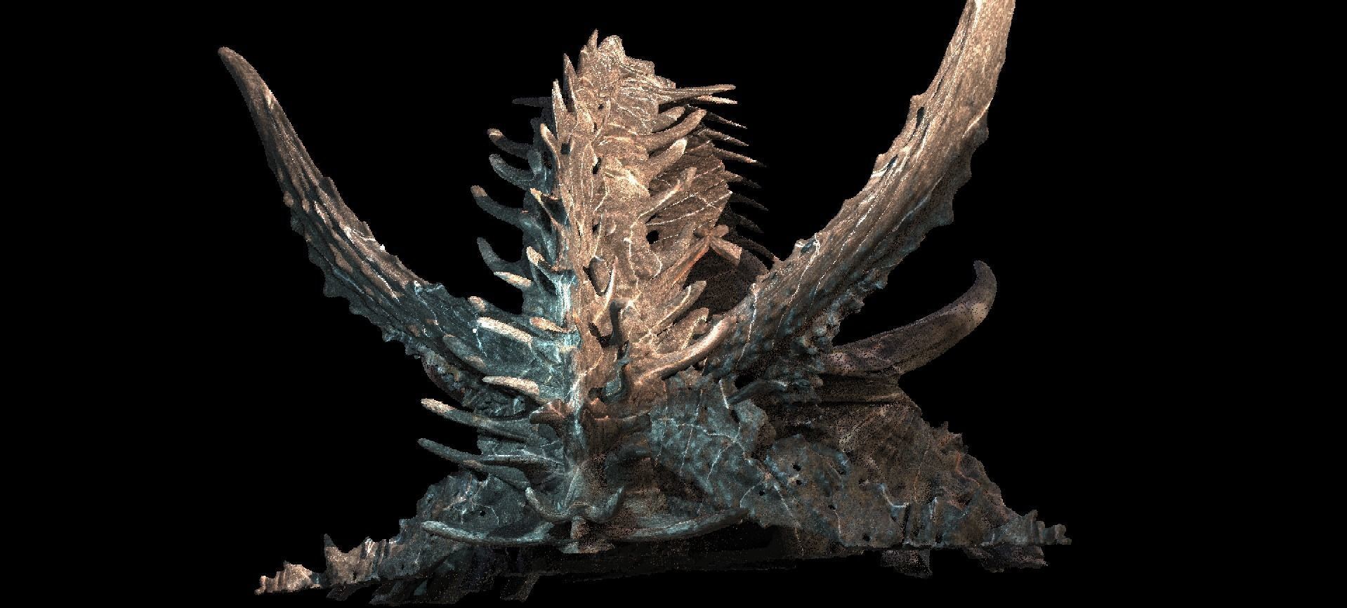 DArk Alien Dragon God Bone In space 4 3D model | CGTrader