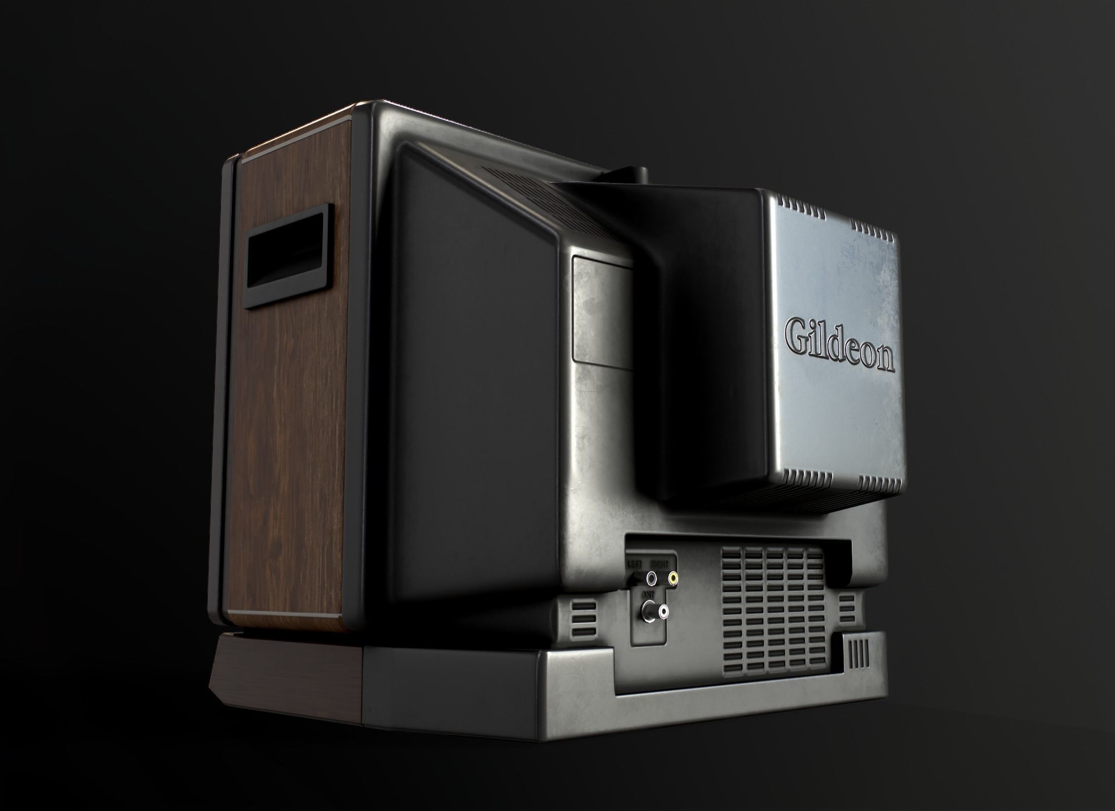 3D model Old Retro TV from 80s wooden case VR / AR / low-poly | CGTrader