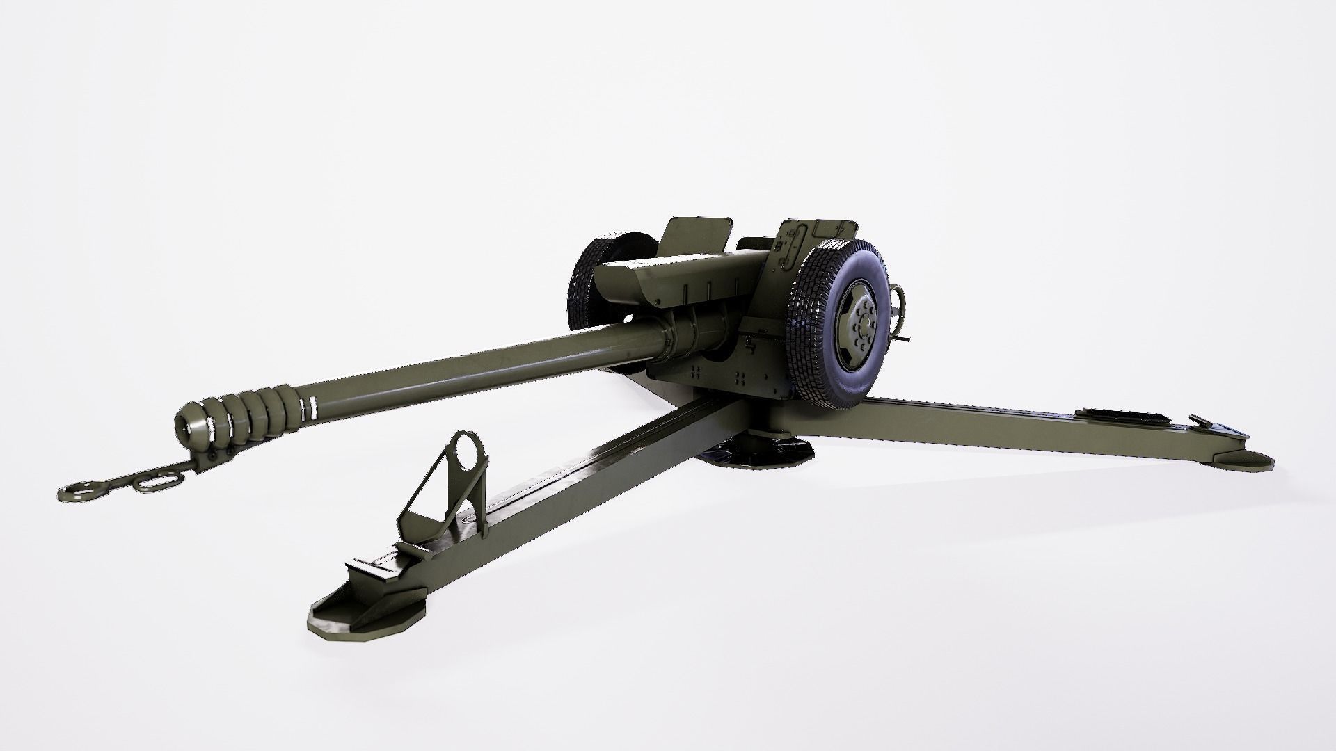 3D model 122-mm howitzer D-30 VR / AR / low-poly | CGTrader