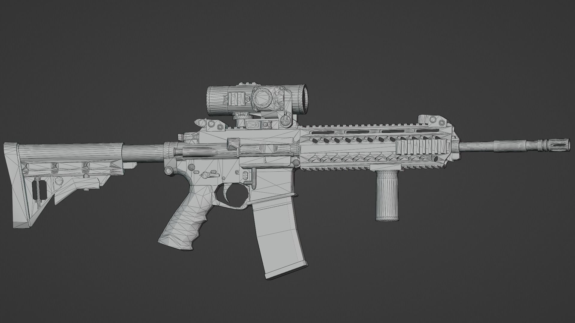 3D model Turkish MKEK MPT Infantry Rifle Pack with ASELSAN A950 VR / AR ...