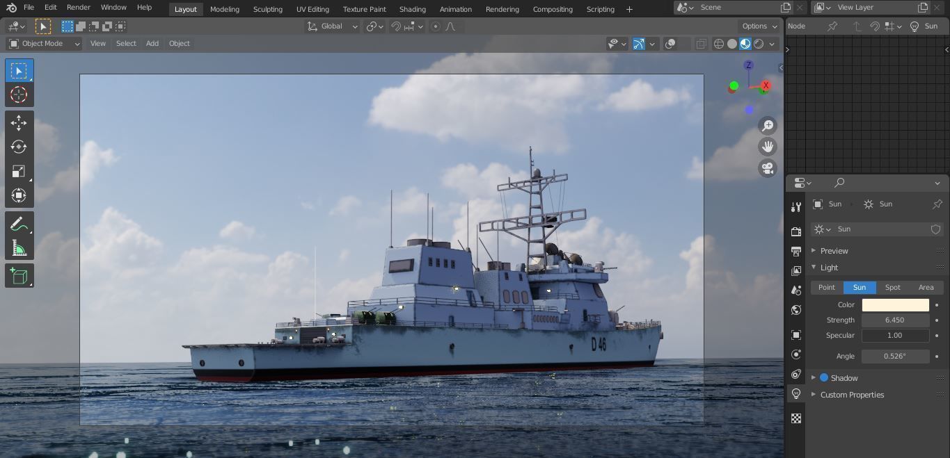 3D model Destroyer ship VR / AR / low-poly | CGTrader
