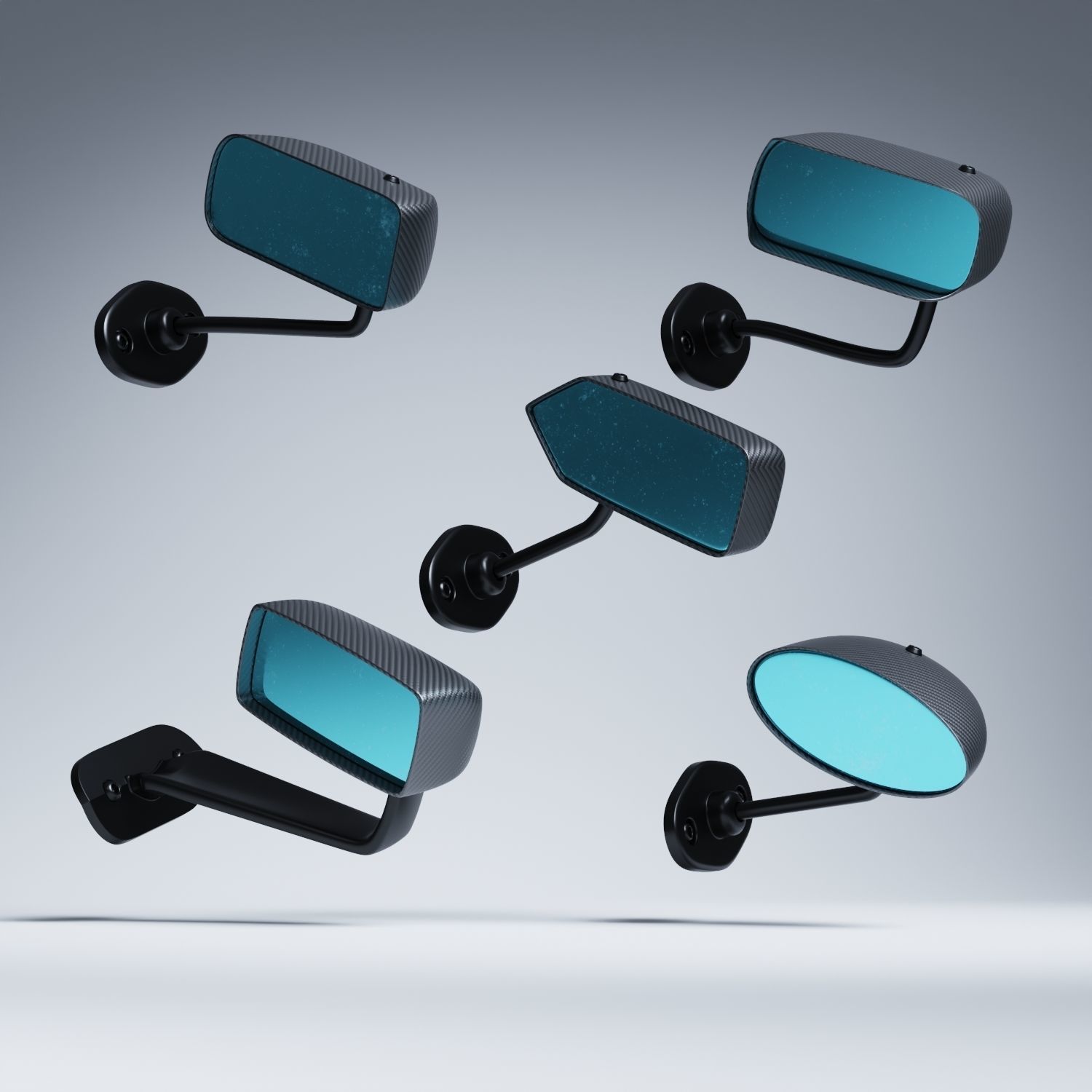 3D model RACING MIRROR PACKAGE VOL 1 VR / AR / low-poly | CGTrader