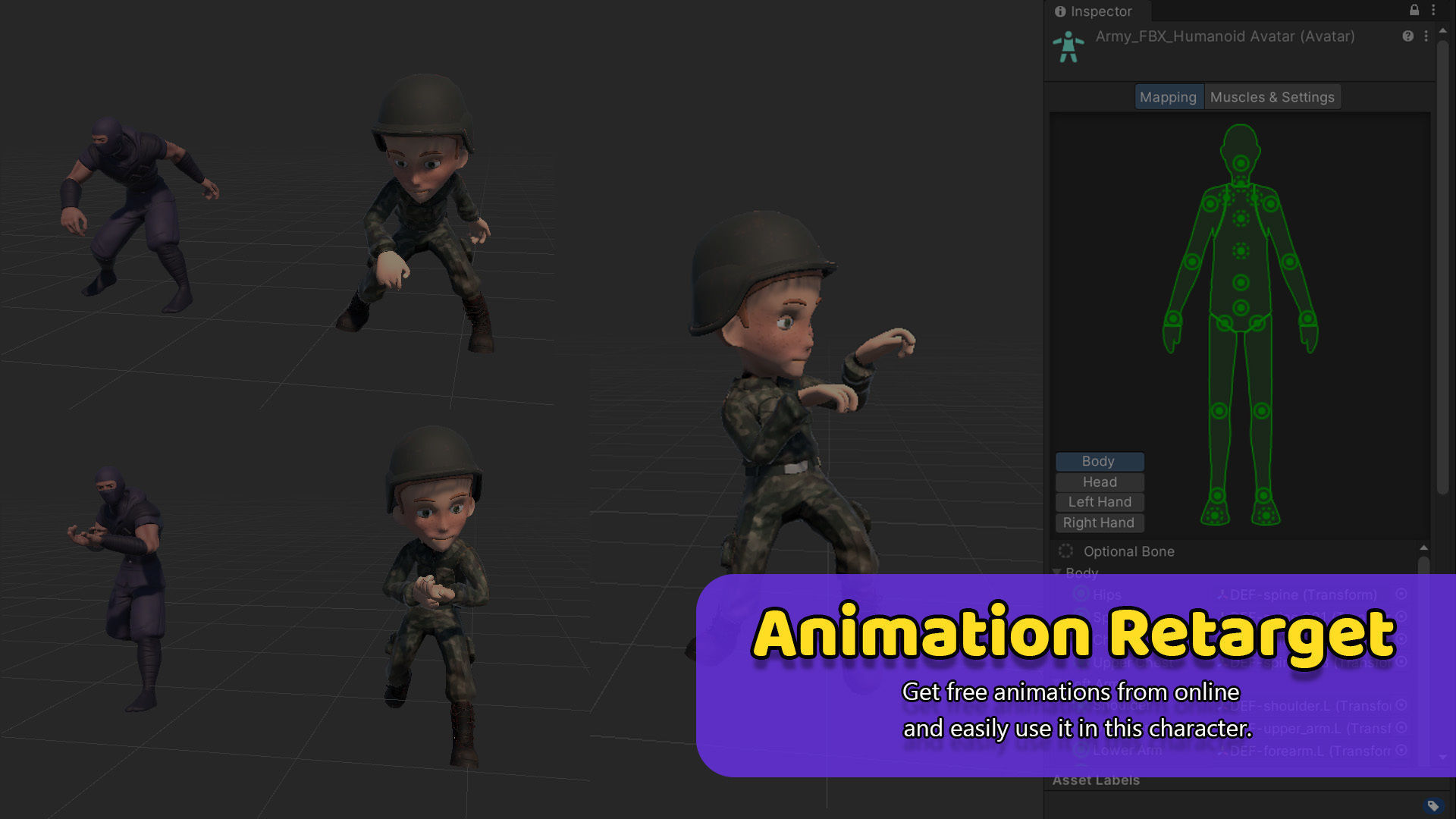 3D model Army Character from Toon Apocalypse Character Set VR / AR ...