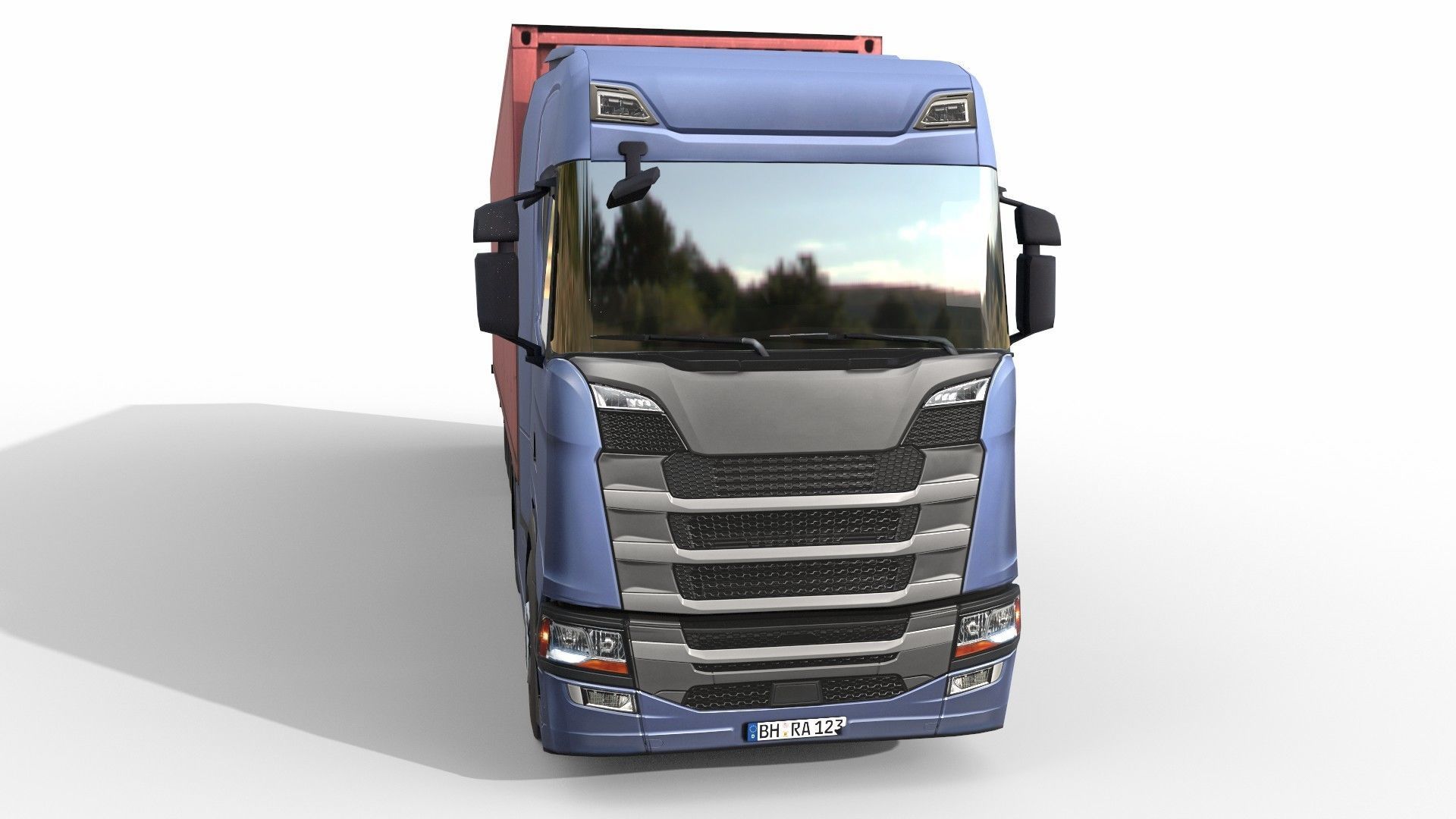 3D model Truck and trailer generic VR / AR / low-poly | CGTrader