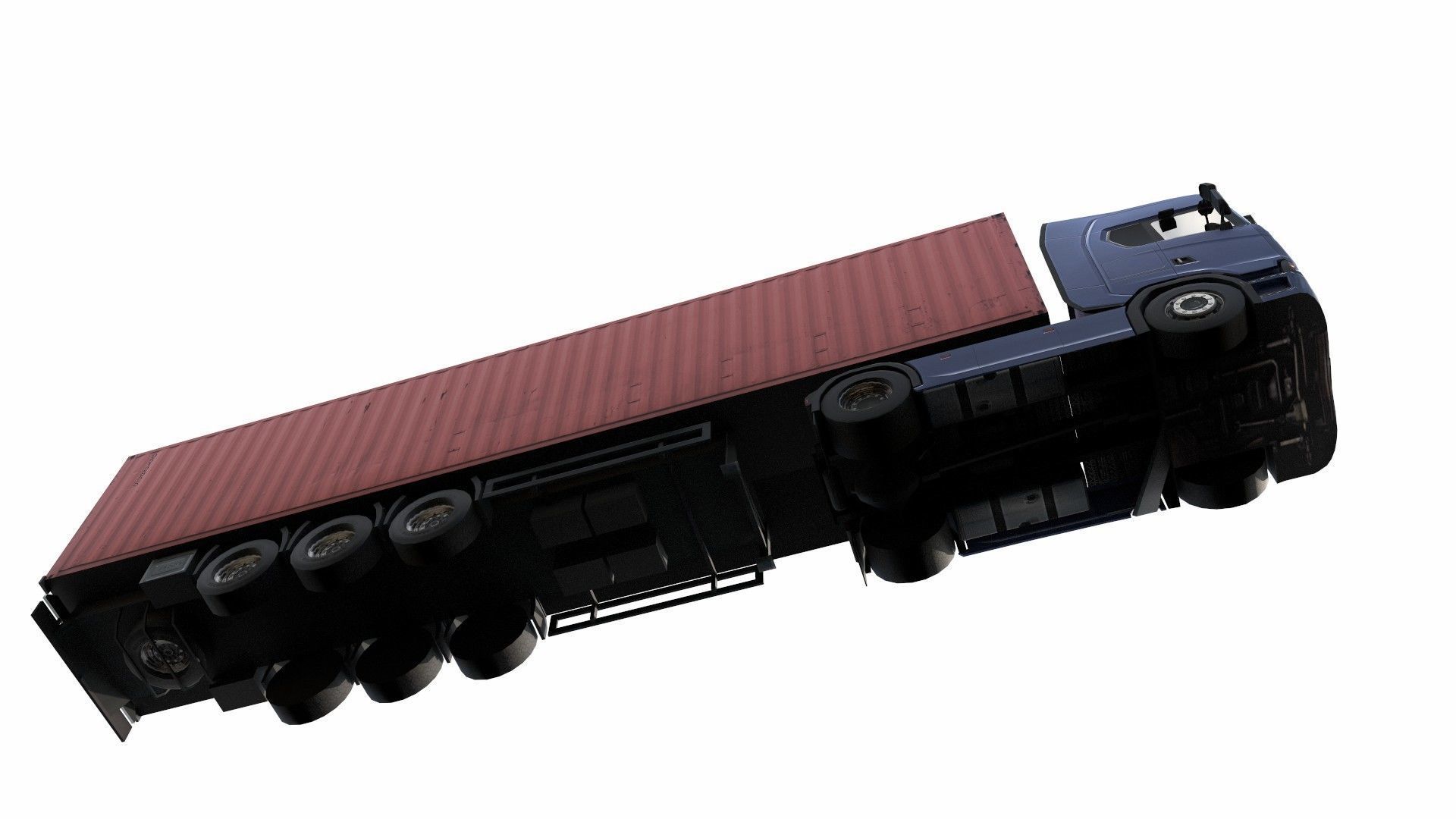 3D model Truck and trailer generic VR / AR / low-poly | CGTrader