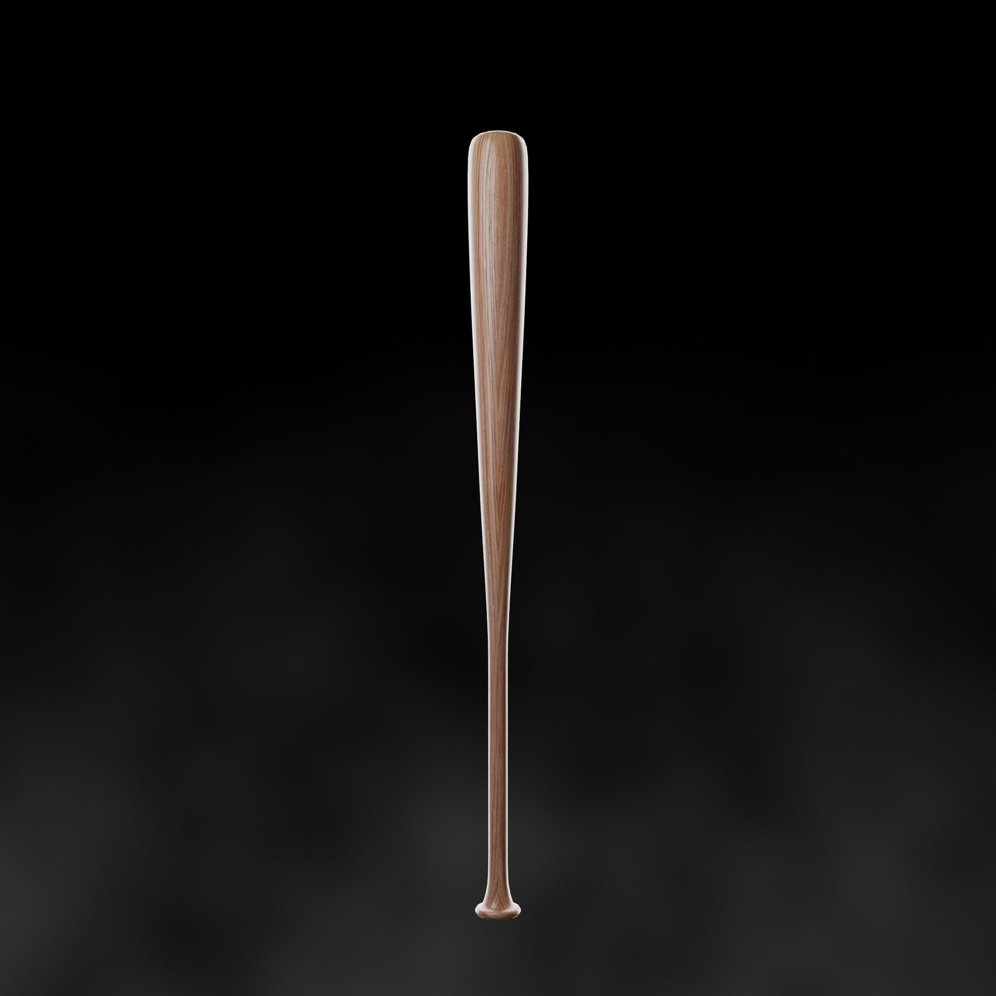 3D model Wooden Baseball Bat 3d model PBR Low-Poly Game Ready VR / AR ...