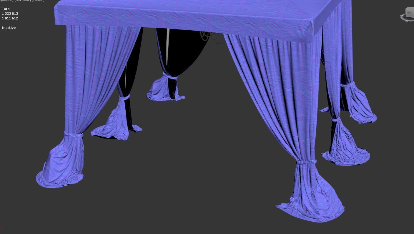 Tent curtain 3D model | CGTrader