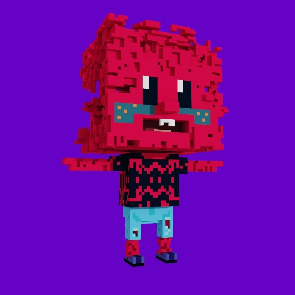 Redrobot5 minecraft pixel art 3D model | CGTrader