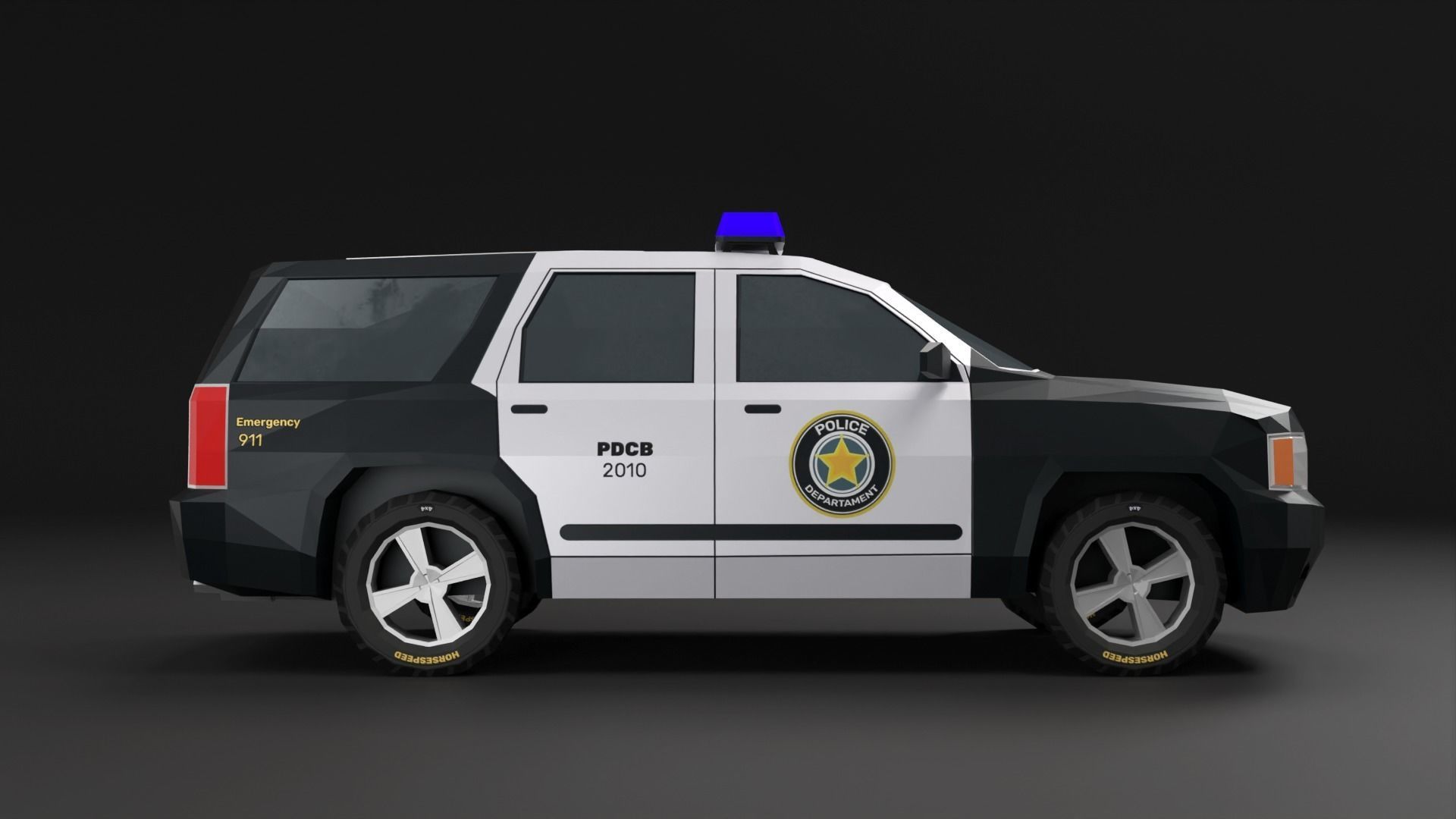 Police 4x4 Vehicle Low-poly 3D Model 3D model rigged | CGTrader