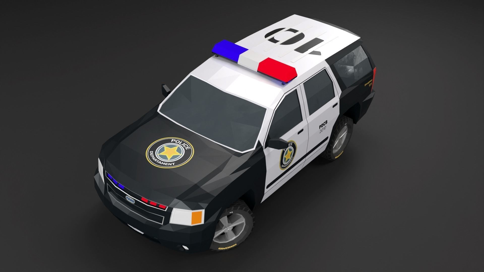 Police 4x4 Vehicle Low-poly 3D Model 3D model rigged | CGTrader