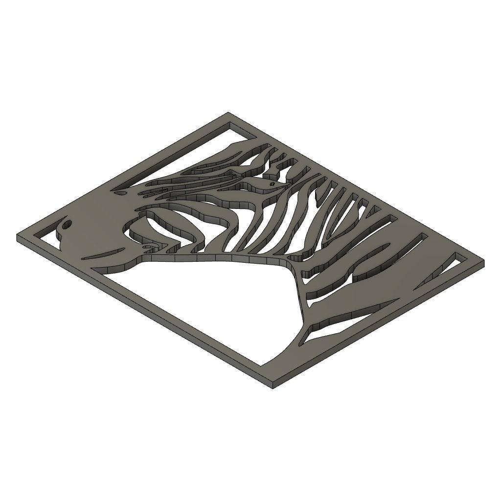 Zebra 2D Wall Art 3D model 3D printable | CGTrader