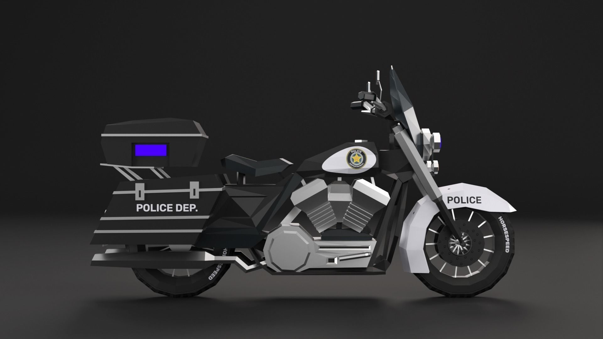 Police Motorcycle Low-poly 3D Model 3D model rigged | CGTrader