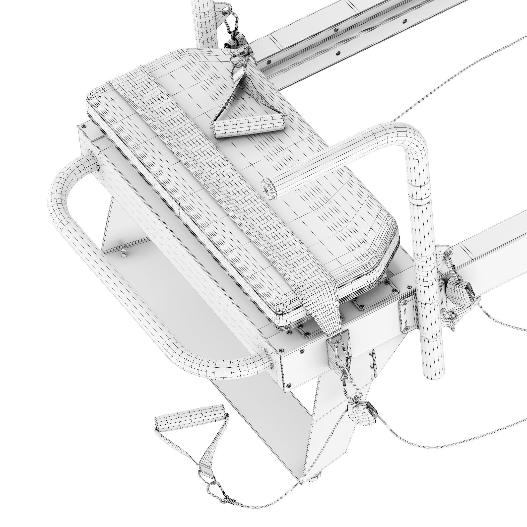 Sports trainer Pilates Reformer Machine 3D model | CGTrader