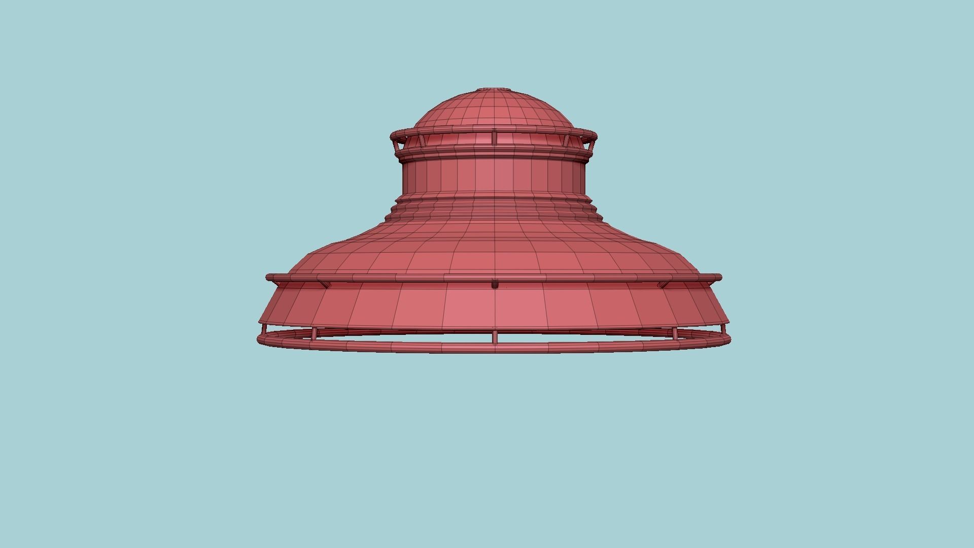 3D model Alien Spaceship UFO F04 Purple Blue - Sci Fi Spacecraft Design ...