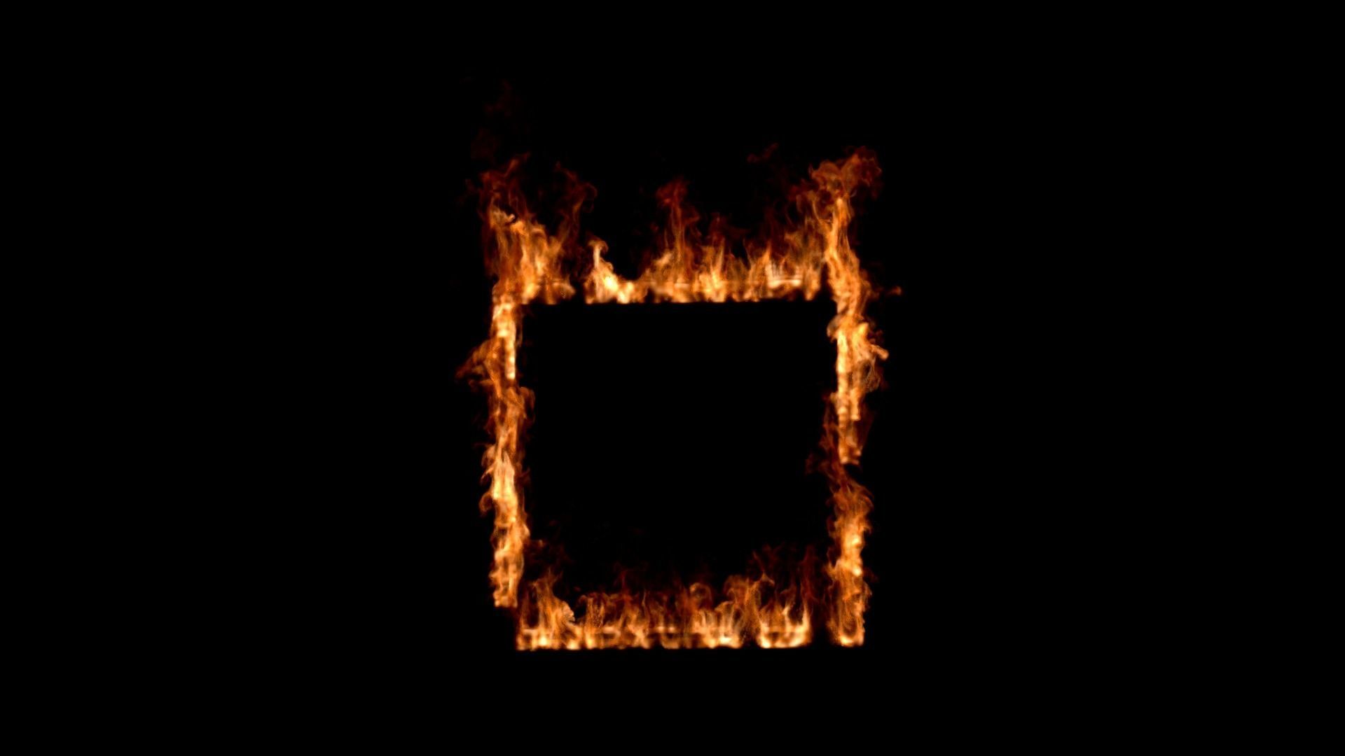 Fire combastion burn window 3D model animated | CGTrader