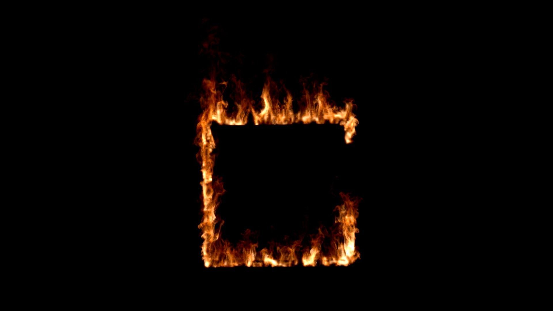 Fire combastion burn window 3D model animated | CGTrader