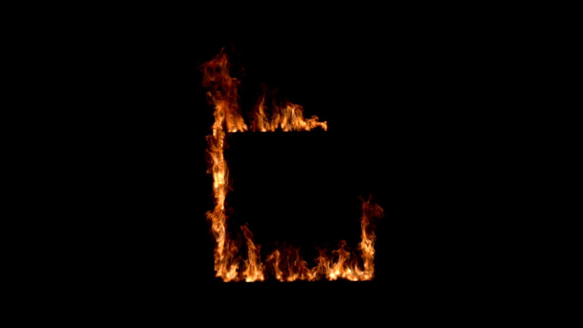 Fire combastion burn window 3D model animated | CGTrader