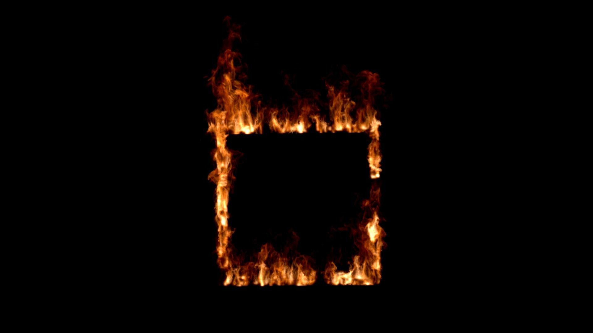 Fire combastion burn window 3D model animated | CGTrader