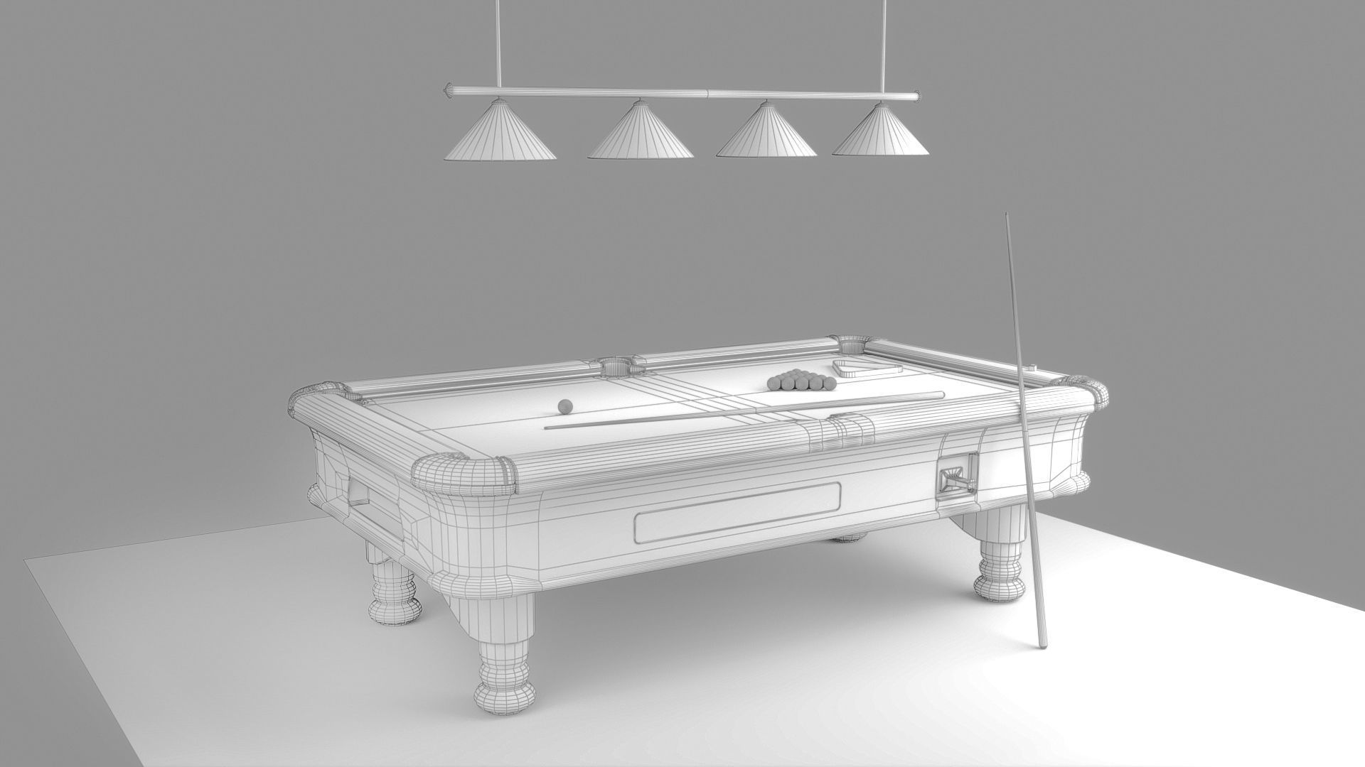 3D model Pool table worn out VR / AR / low-poly | CGTrader