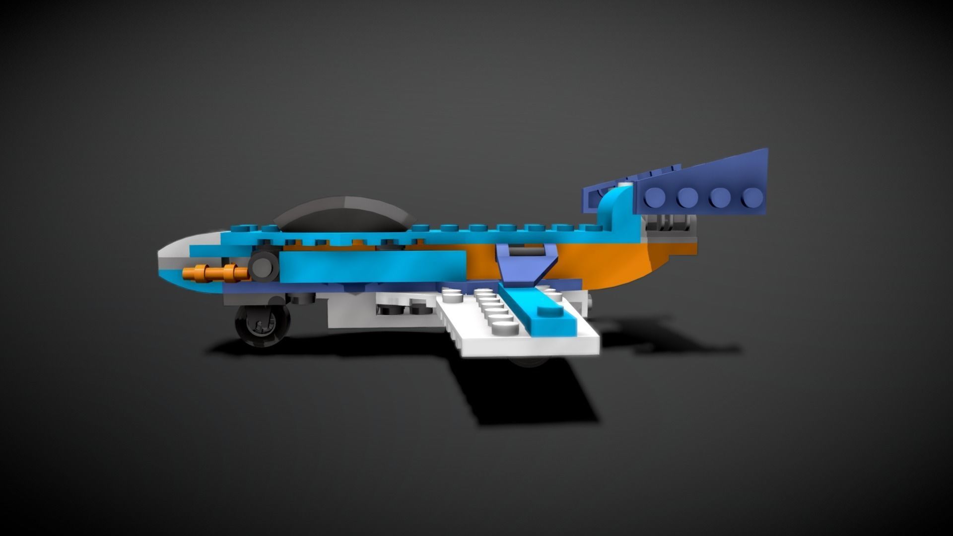 Lego Propeller Plane 3D model | CGTrader