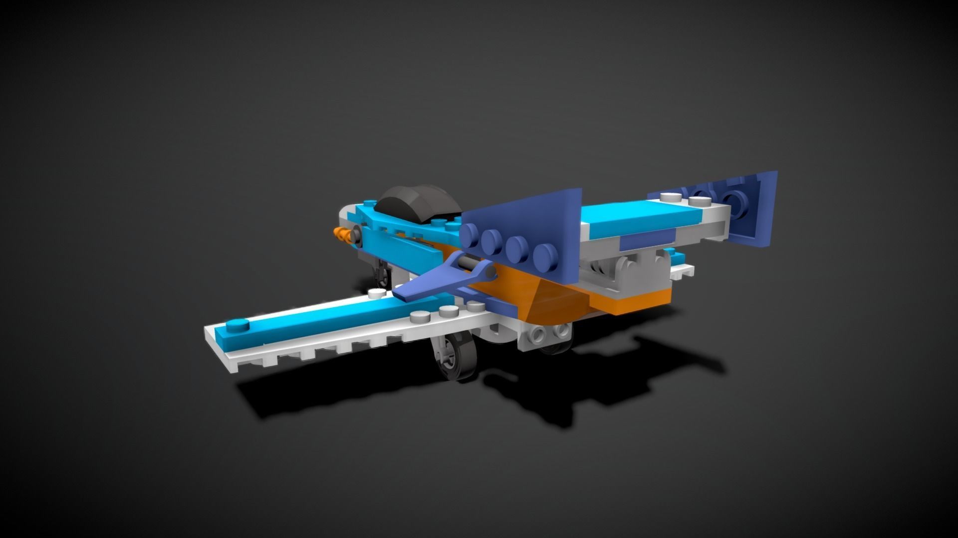 Lego Propeller Plane 3D model | CGTrader