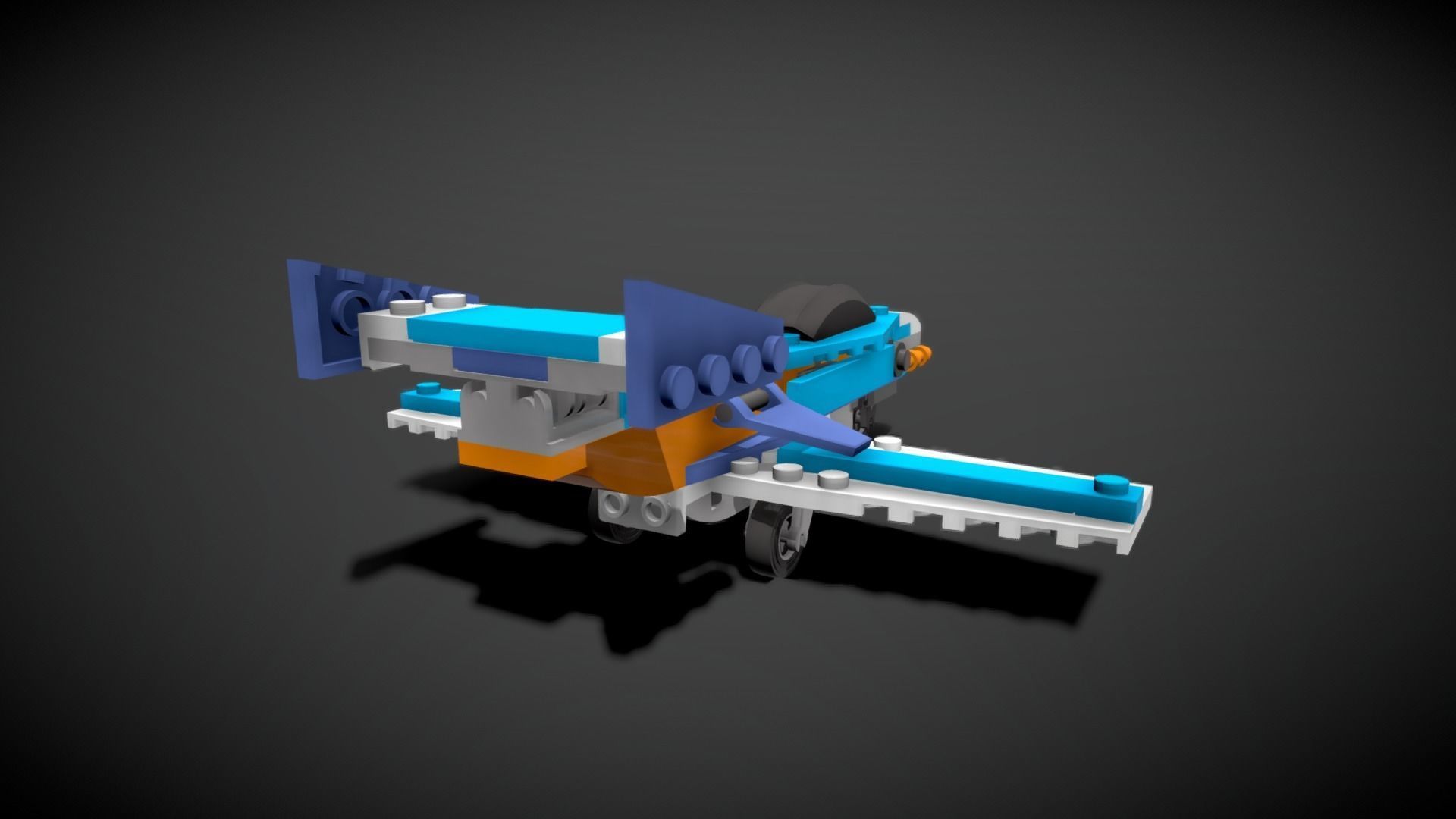 Lego Propeller Plane 3D model | CGTrader