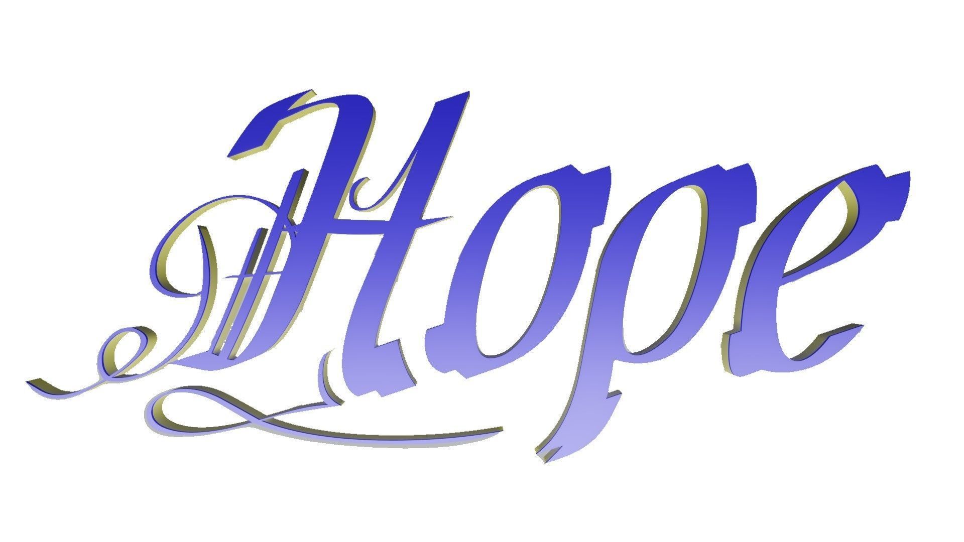 Hope word 2 3D model | CGTrader