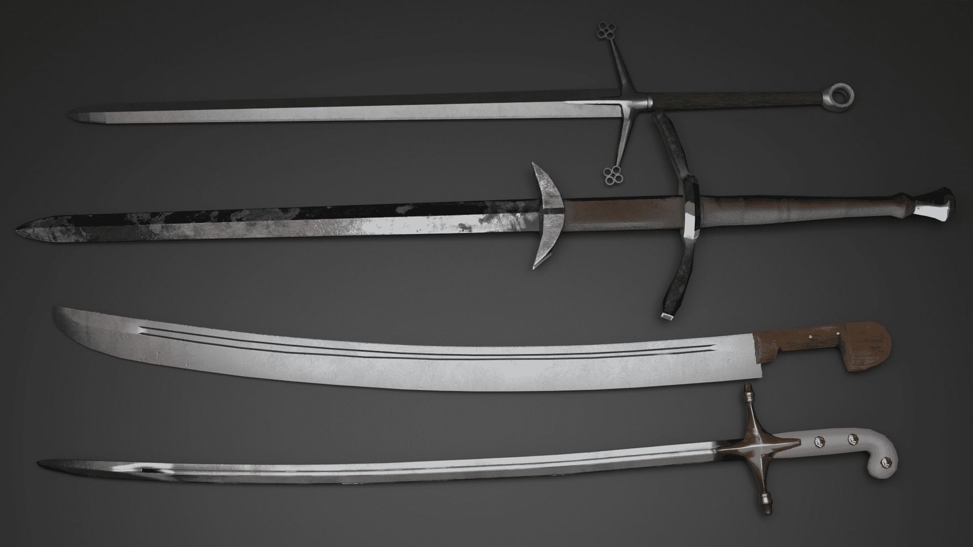 3D model swords pack Game ready VR / AR / low-poly | CGTrader