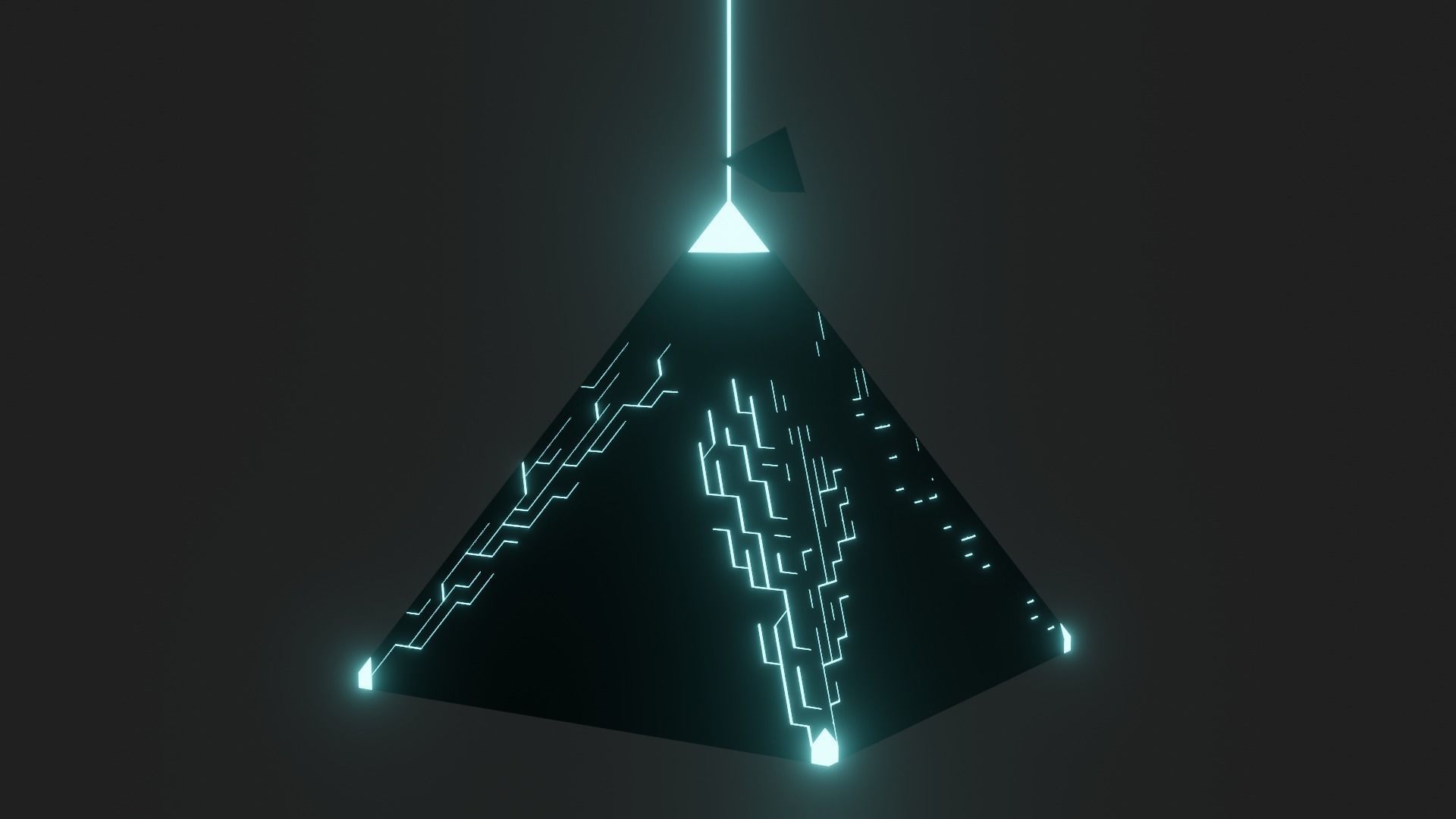 Light beam pyramids 3D model | CGTrader