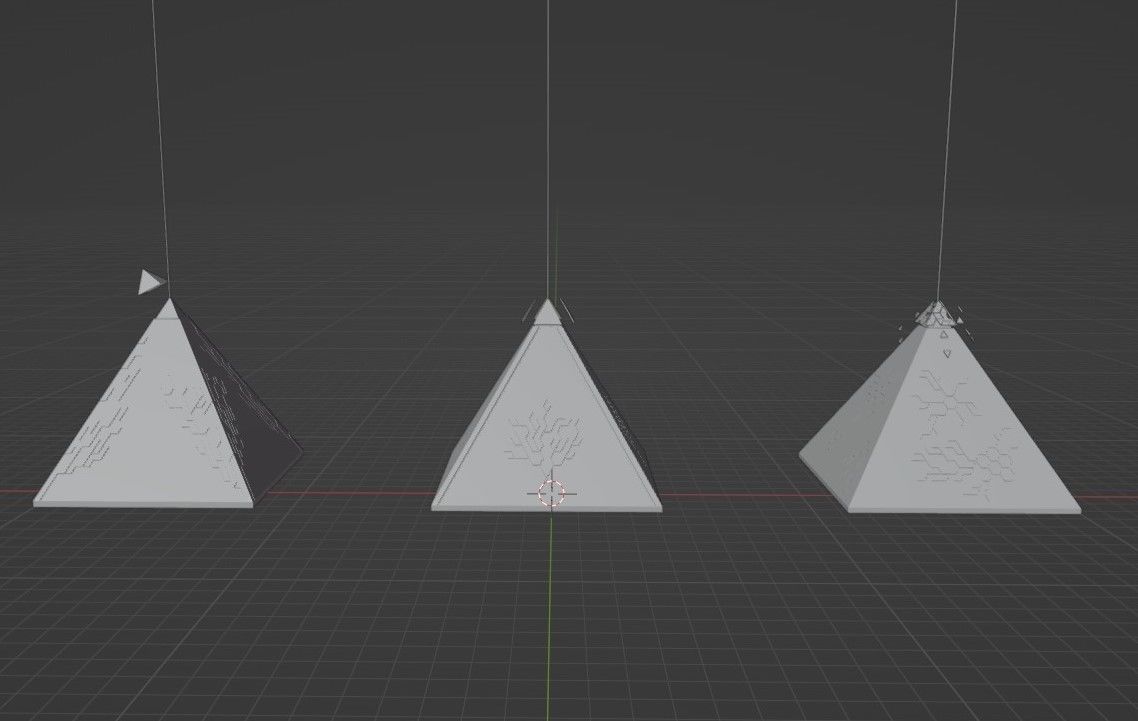 Light beam pyramids 3D model | CGTrader
