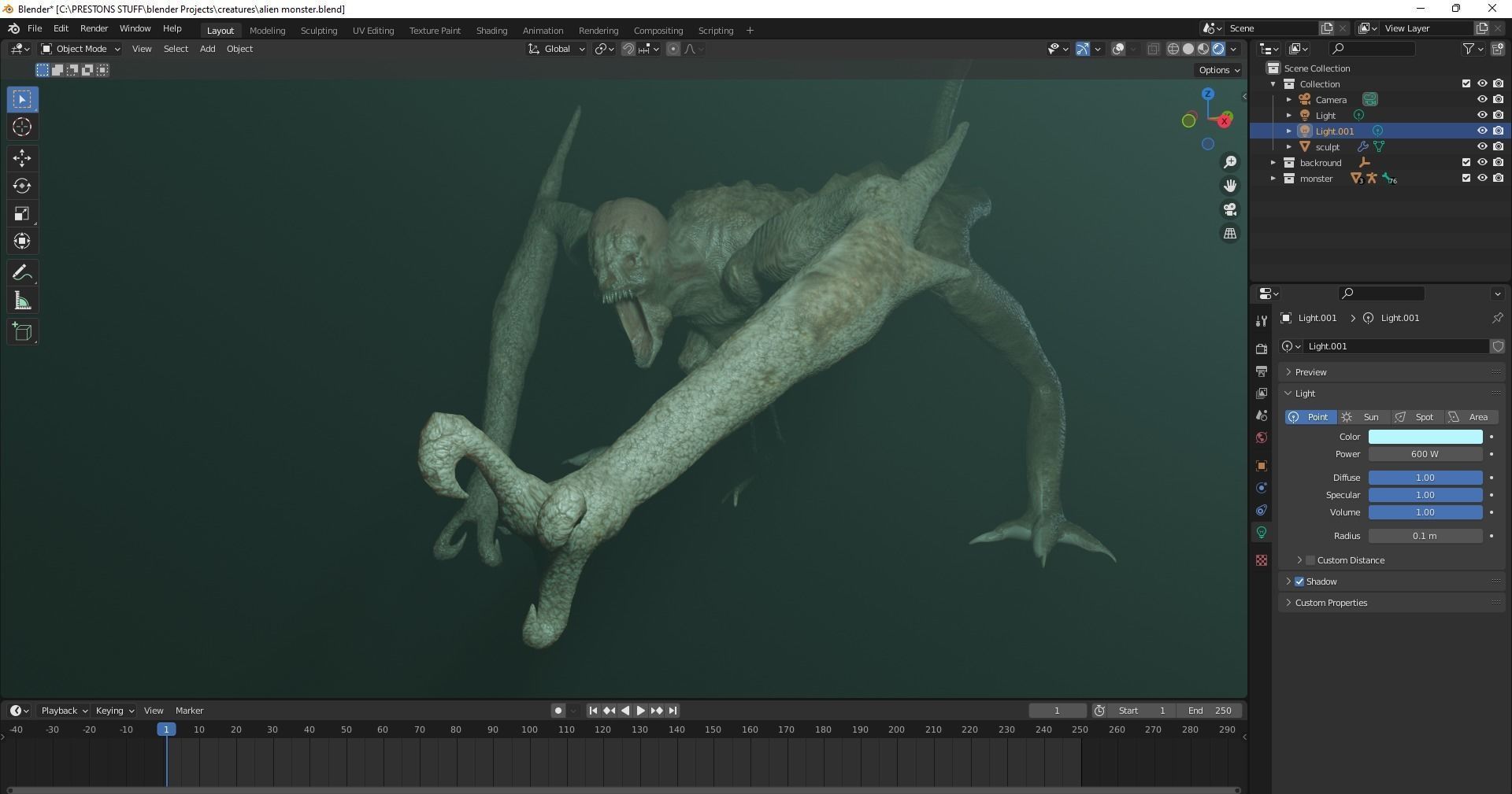 Alien Monster free VR / AR / low-poly 3D model rigged | CGTrader