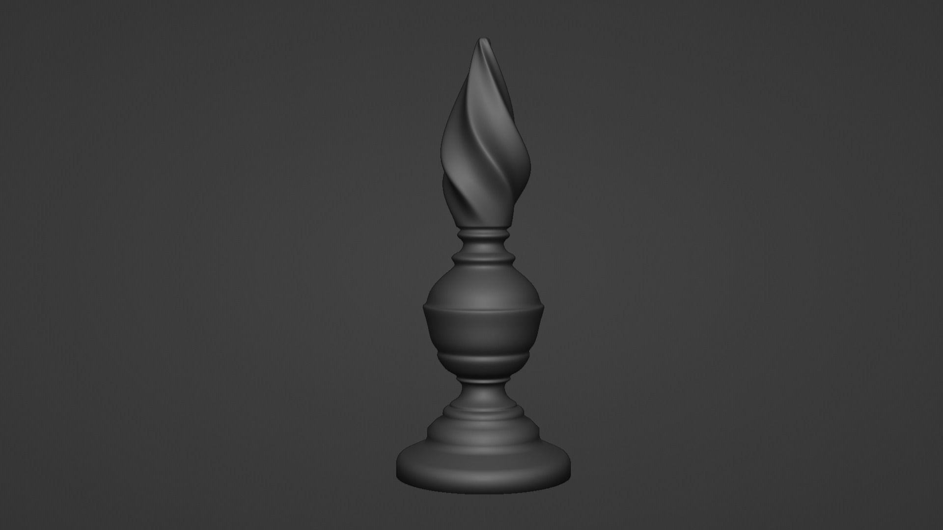 Decorative twist Finial 3D model 3D printable | CGTrader