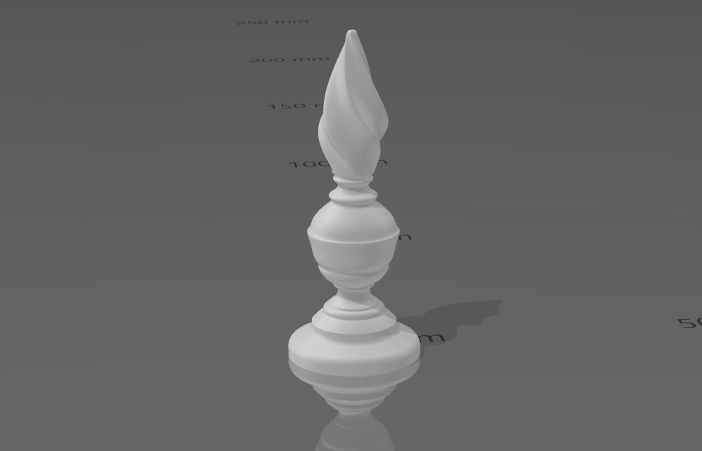 Decorative twist Finial 3D model 3D printable | CGTrader