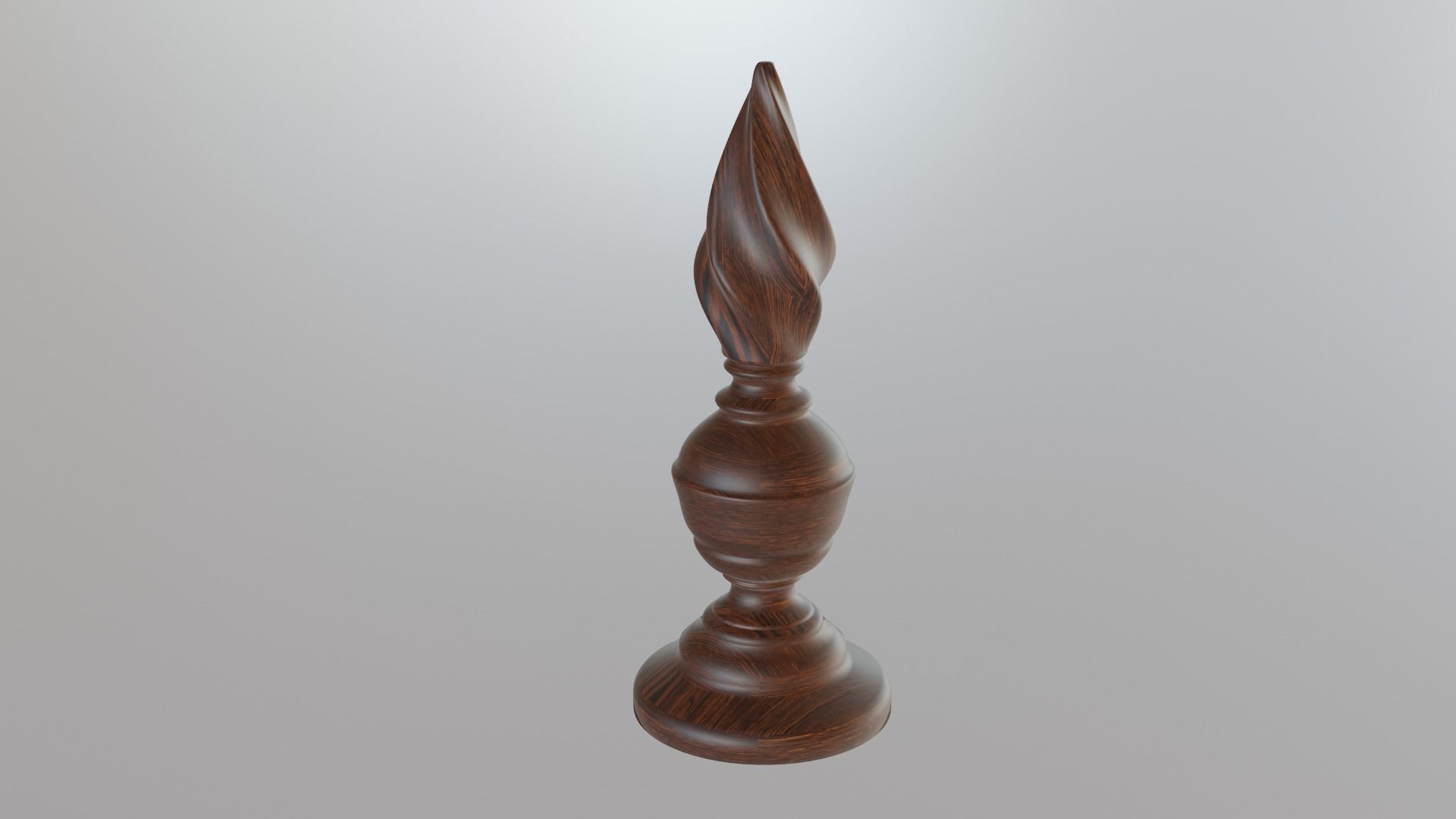 Decorative twist Finial 3D model 3D printable | CGTrader