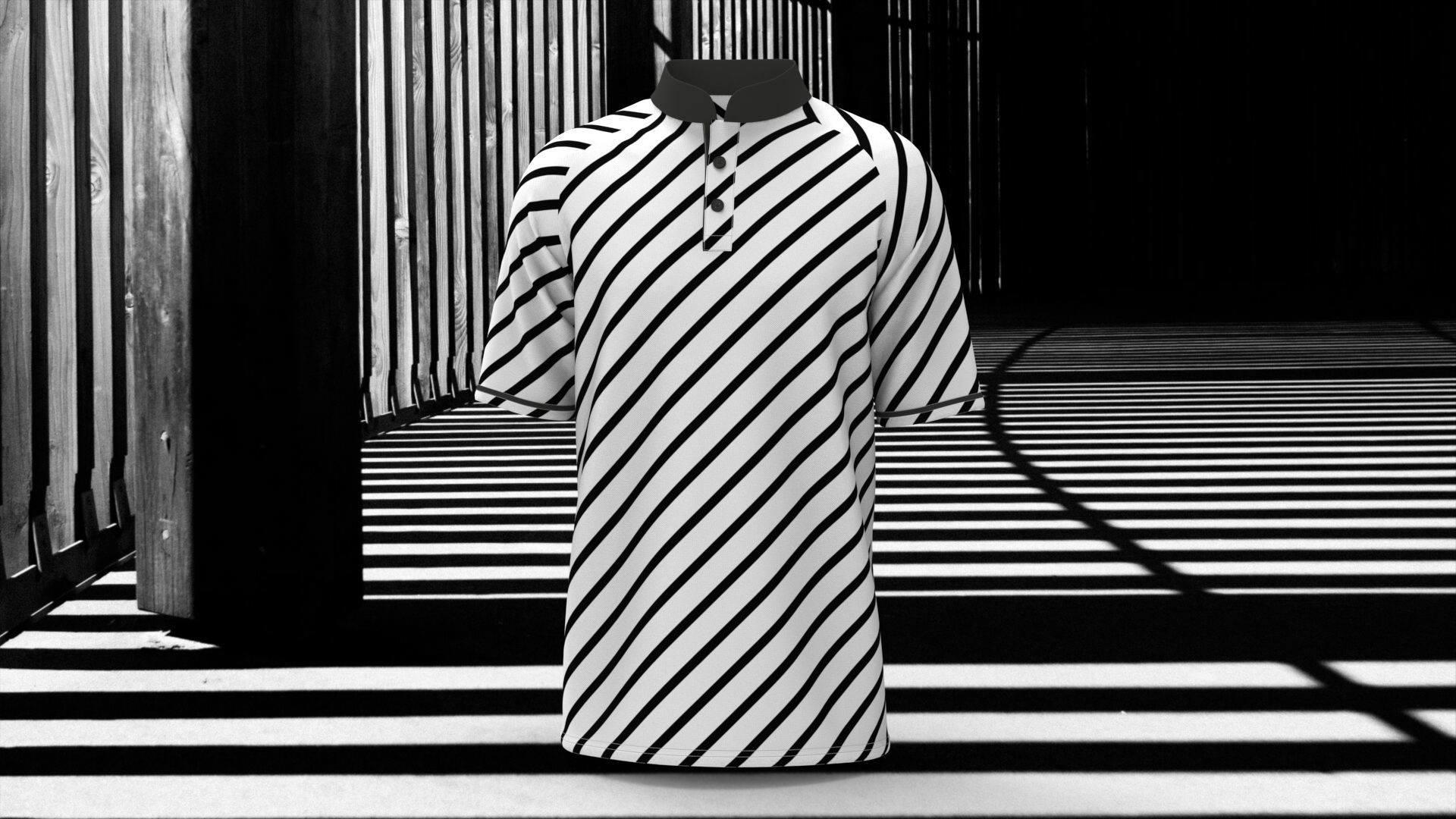 Classic Raglan Sleeve Mens Knit Fashion Polo 3D model | CGTrader