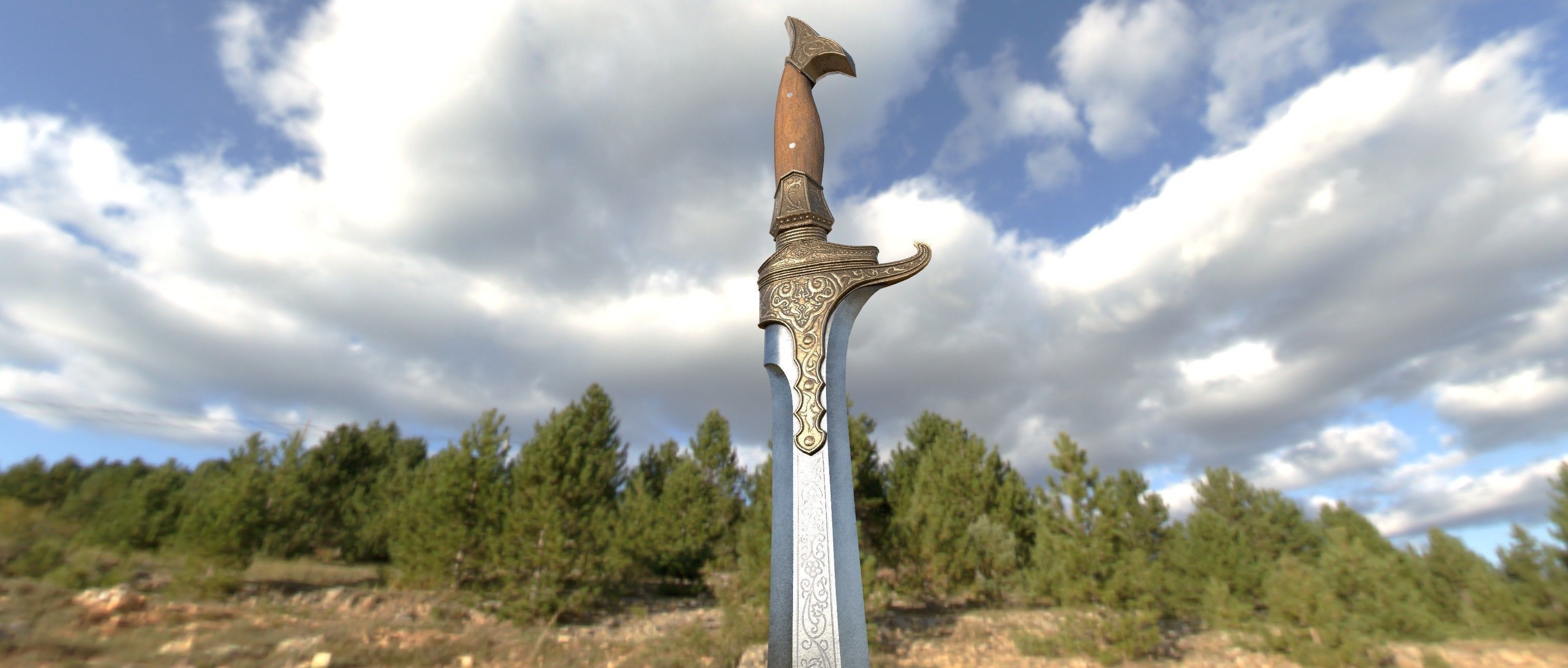 3D model Assassins Creed Mirage - Basim sword VR / AR / low-poly | CGTrader