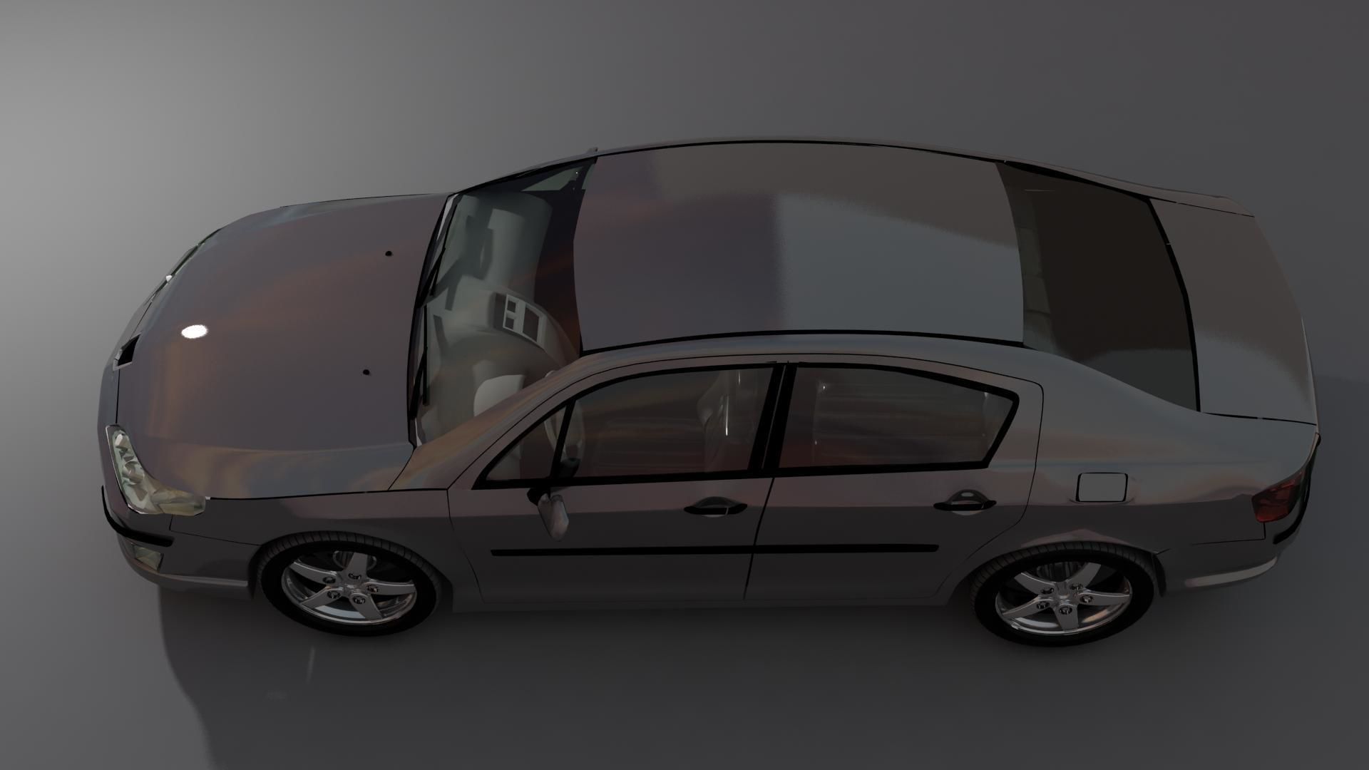 3D model Grey sedan car VR / AR / low-poly | CGTrader