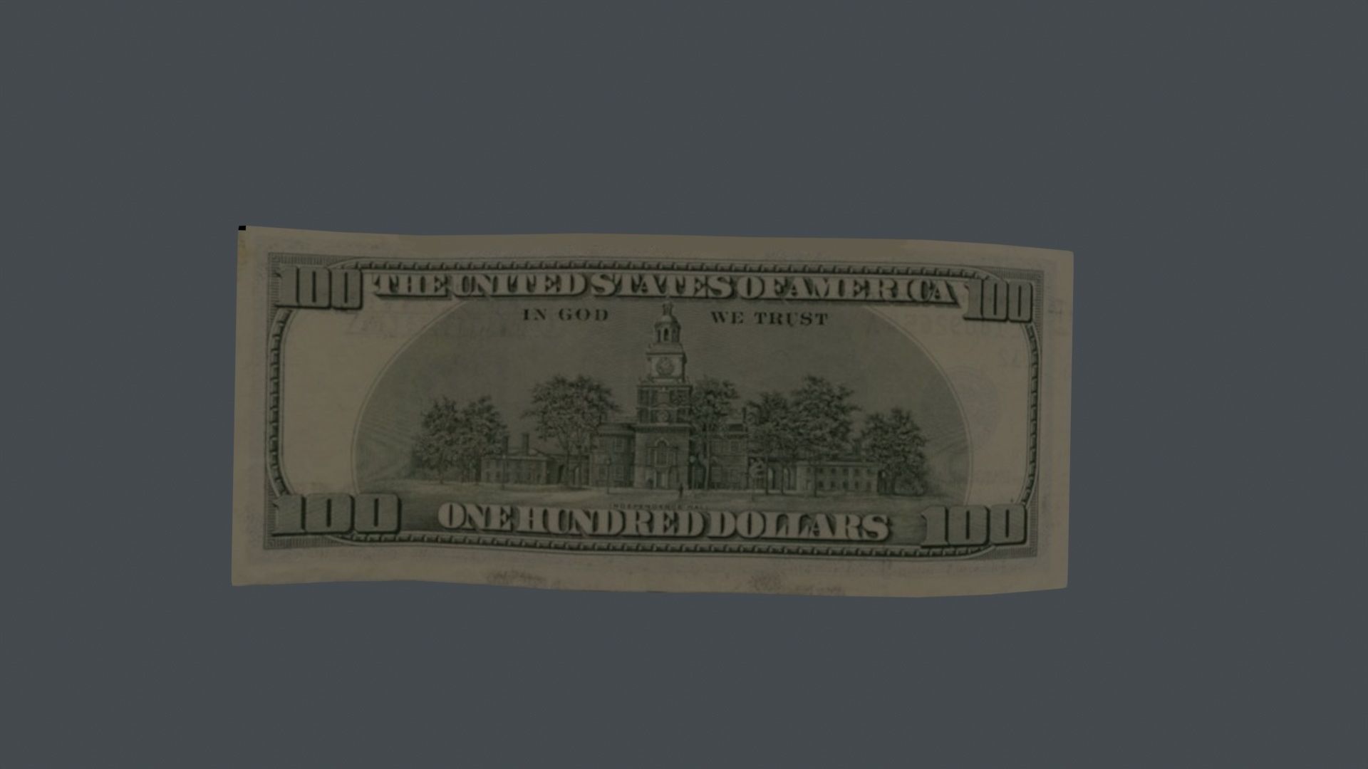 3D model 100 Dollar Bill 3D Model VR / AR / low-poly | CGTrader