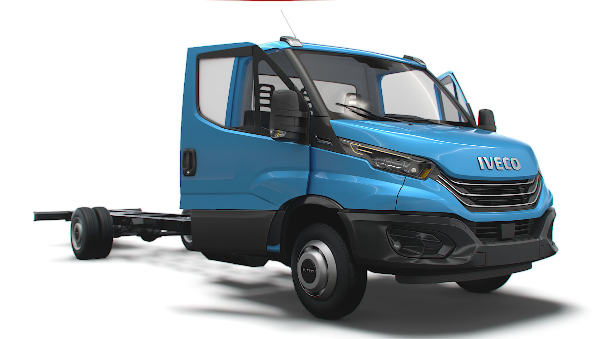 Iveco Daily Single Cab HQ Interior L7 Chassis 2023 3D model | CGTrader