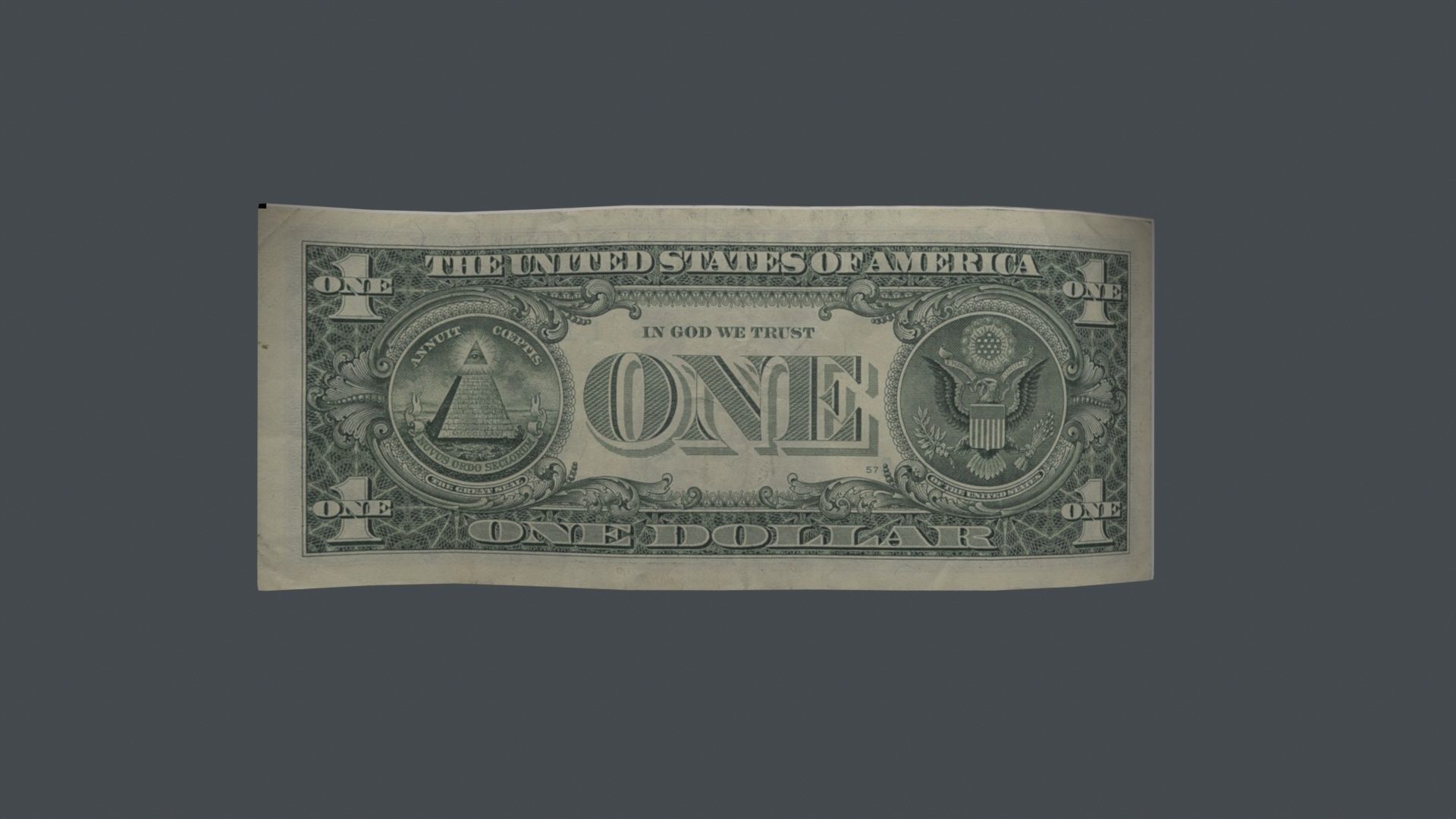 3D model 1 Dollar Bill 3D Model VR / AR / low-poly | CGTrader